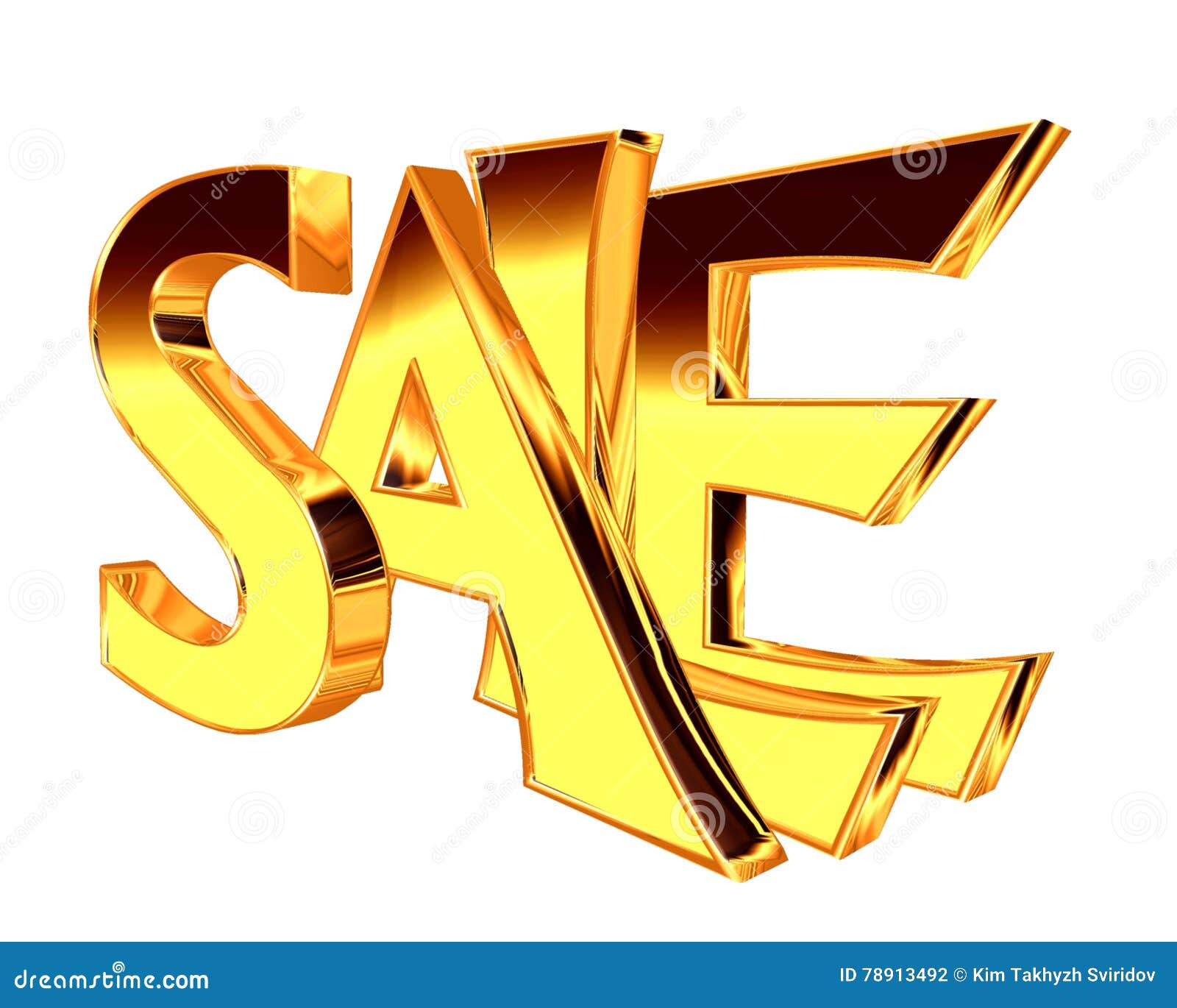 Gold Text Sale on a White Background Stock Illustration - Illustration ...