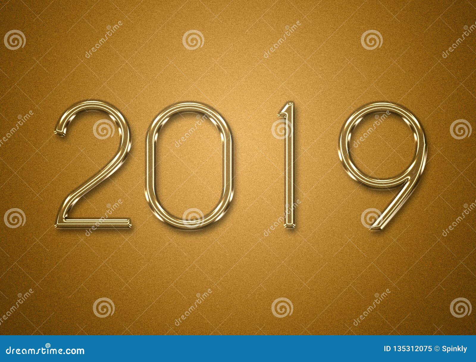 2019 Gold Text Title for a Background Design Stock Image - Image of ...