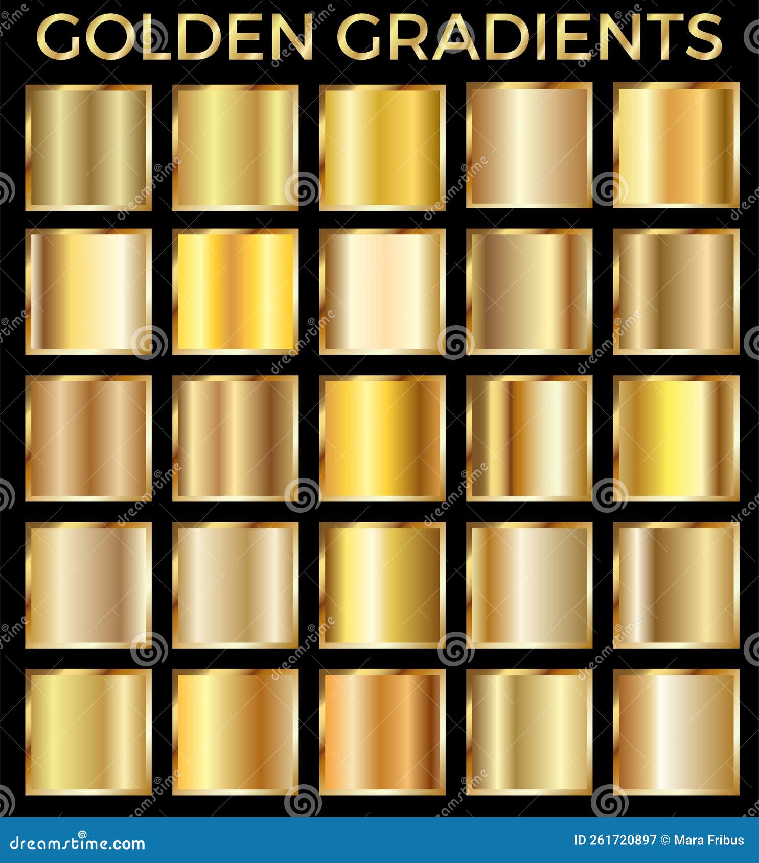 Gold Texture Gradient Background Vector Set Stock Vector - Illustration ...