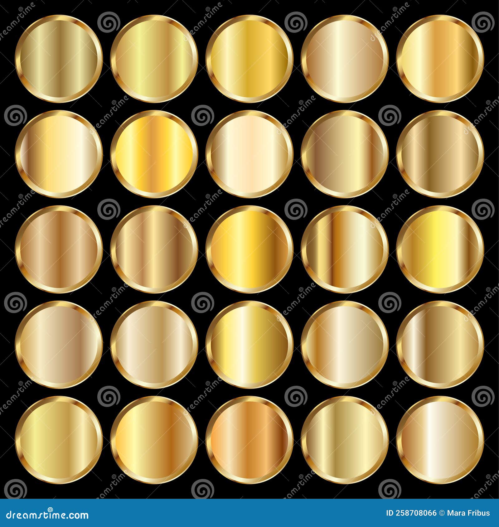 Gold Texture Gradient Background Vector Set Stock Vector - Illustration ...