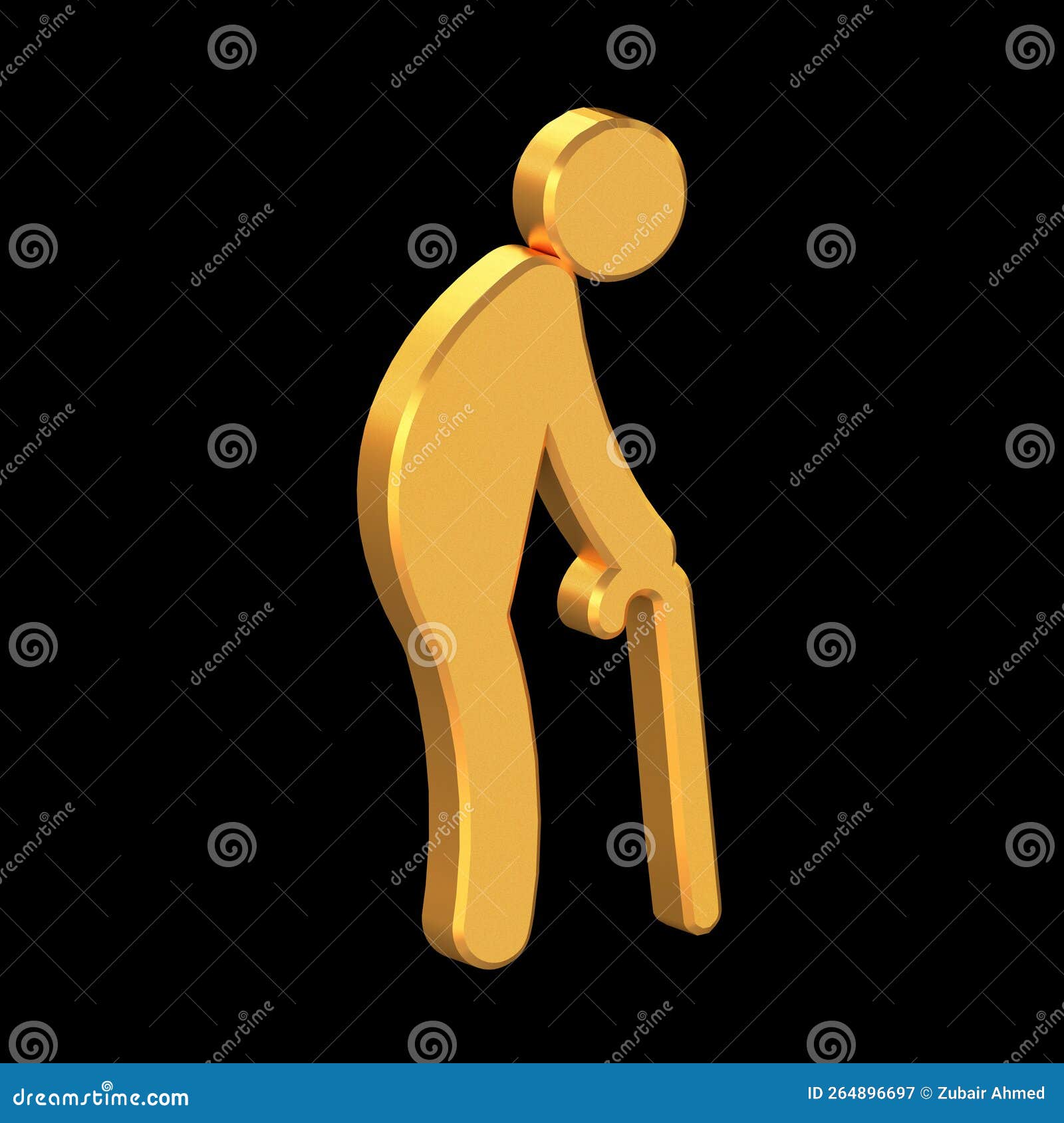 Old Man, Senior Citizen 3D Icon Isolated on Transparent Background ...