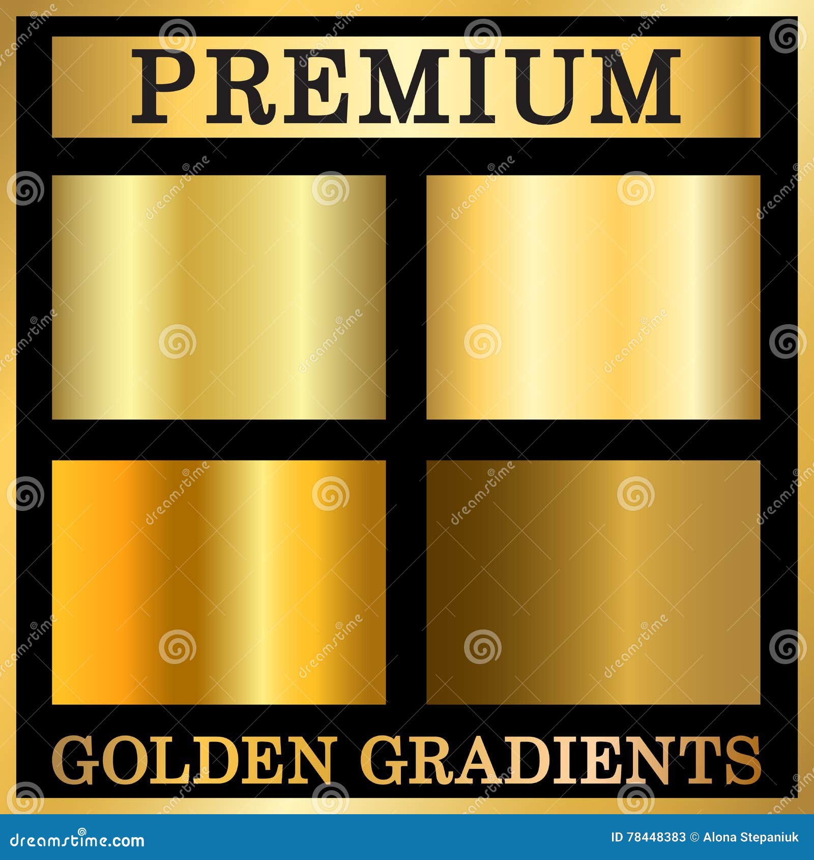 Gold Texture Square Patterns Set Stock Illustration - Illustration of ...