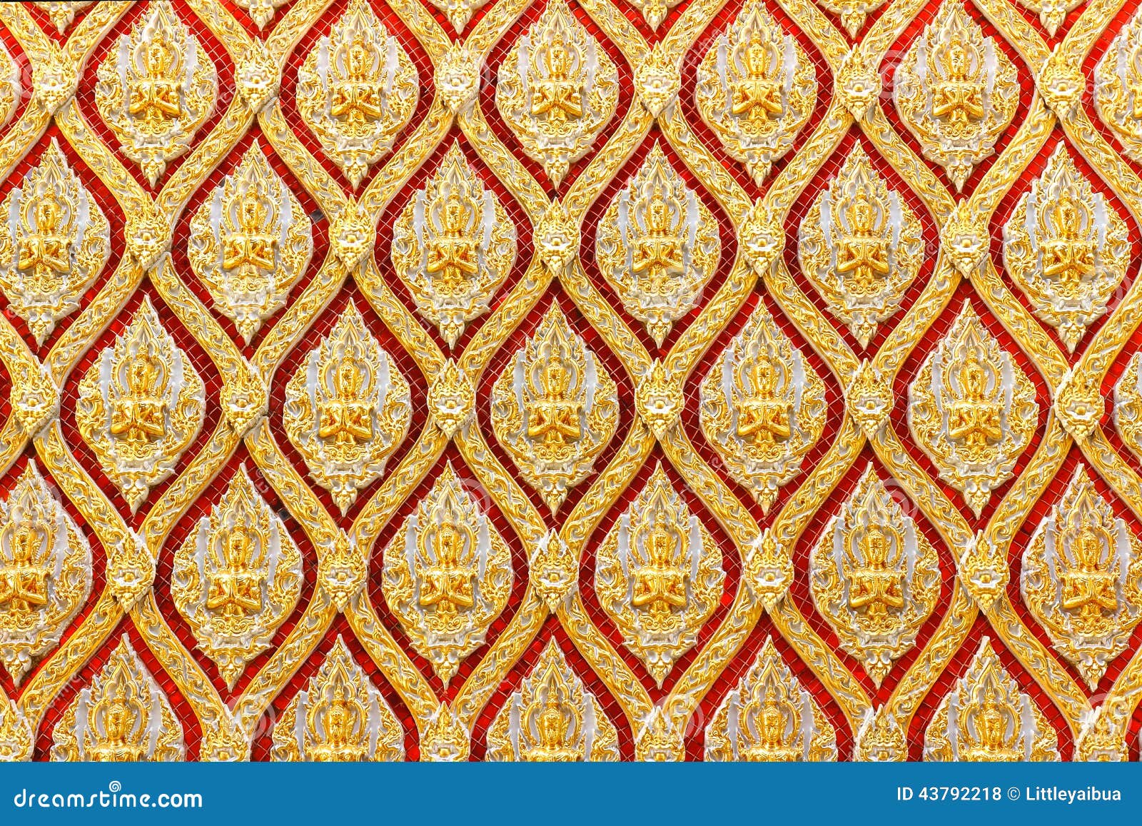 Gold thai art design. stock photo. Image of decorative - 43792218