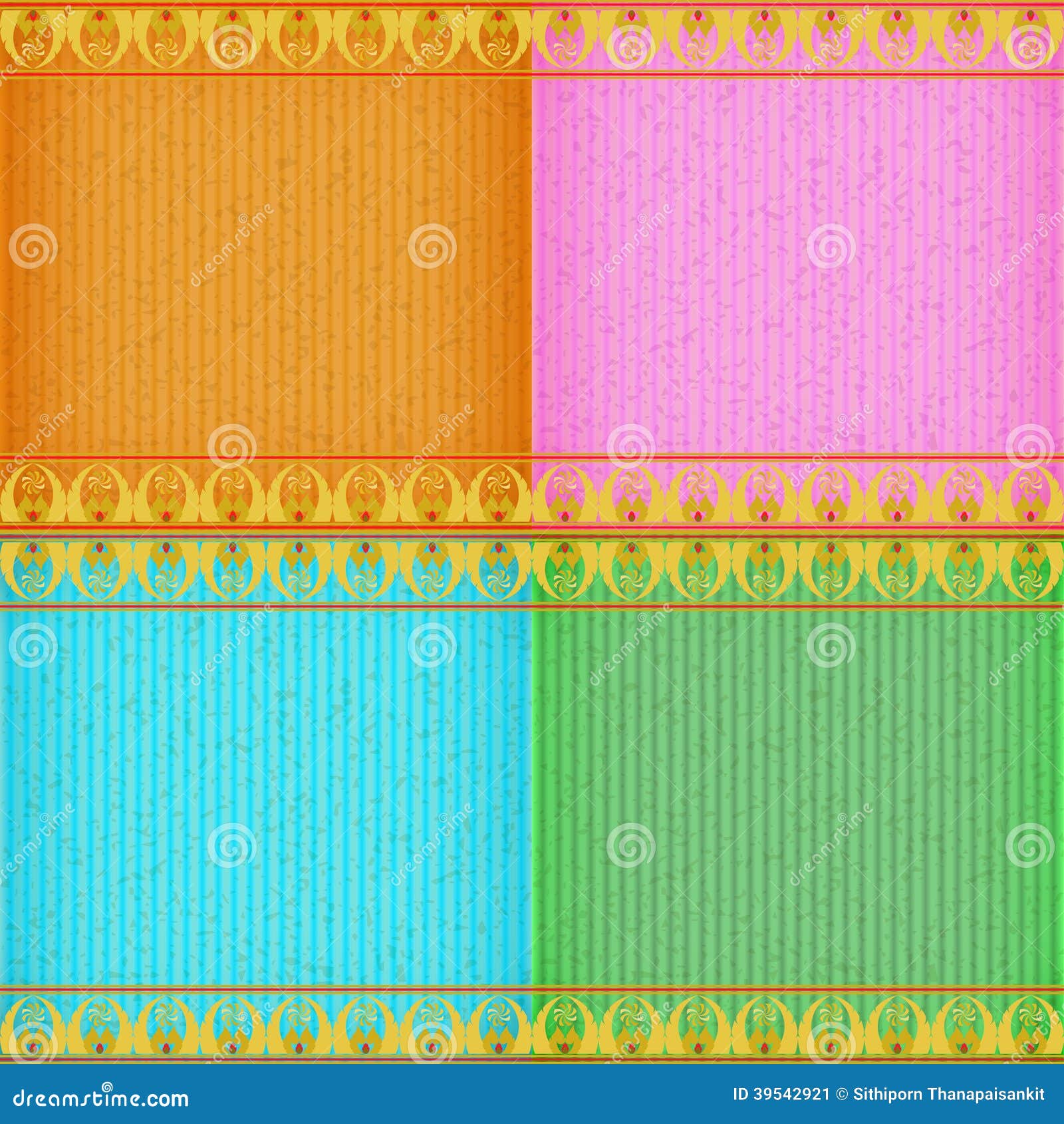 Gold Thai New Style Card Board Texture Stock Vector - Illustration of ...