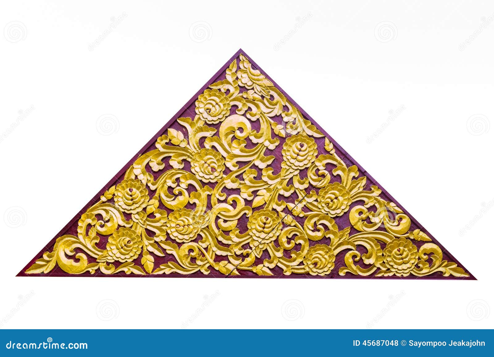 Gold Thai Curve Wall Royalty-Free Stock Photo | CartoonDealer.com #24376755
