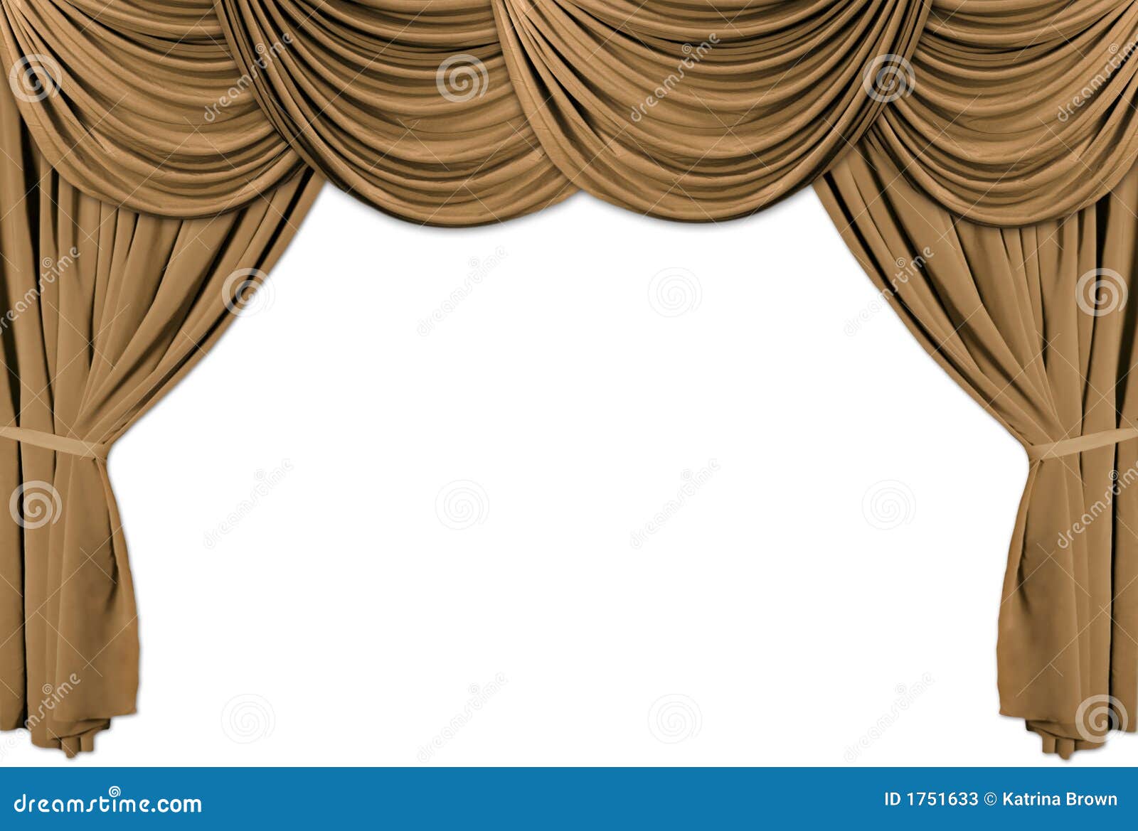 Gold Theater Stage Draped With Curtains Royalty-Free Stock Photography ...
