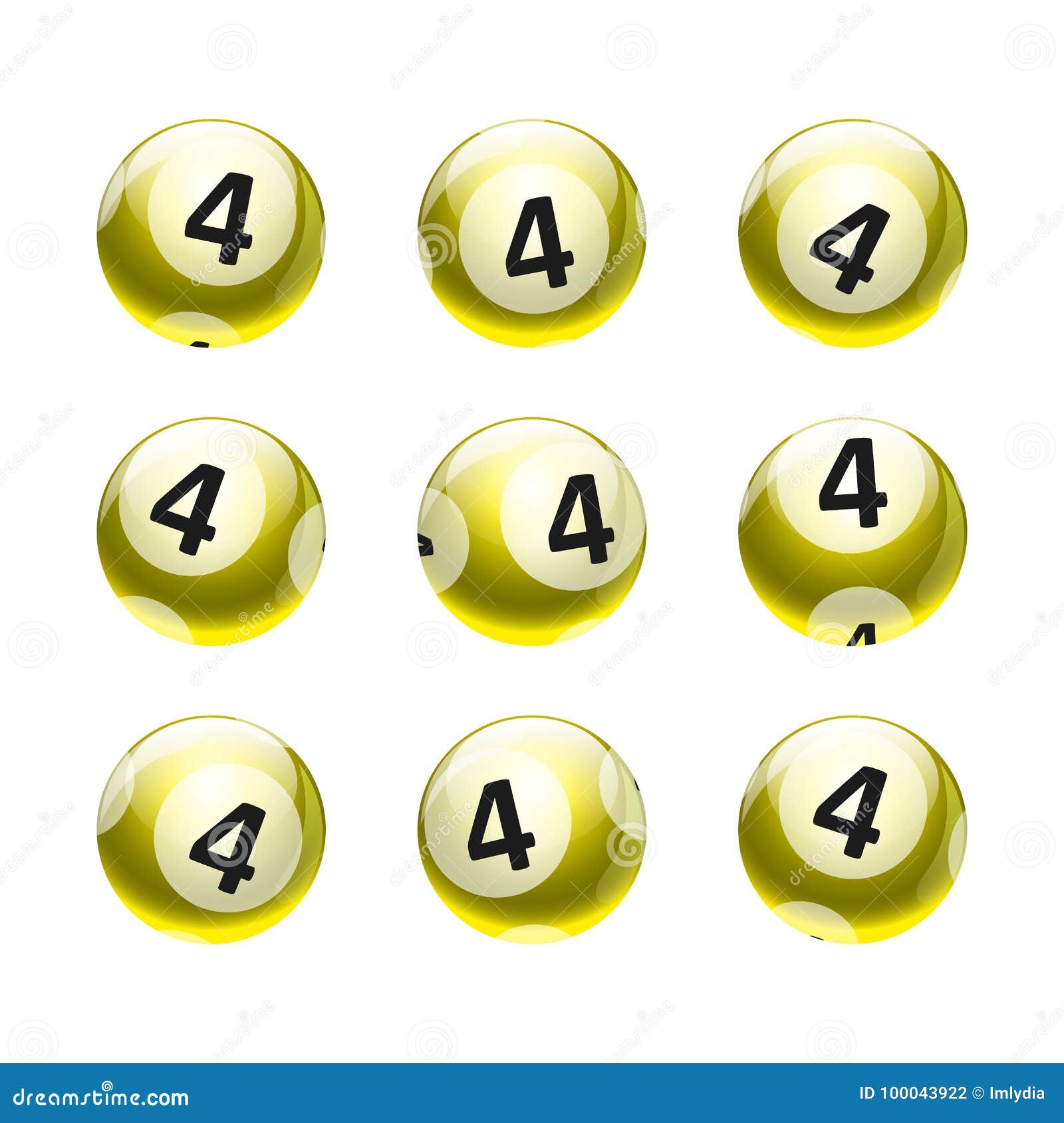 Vector Bingo / Lottery Number Balls Set Stock Vector - Illustration of ...