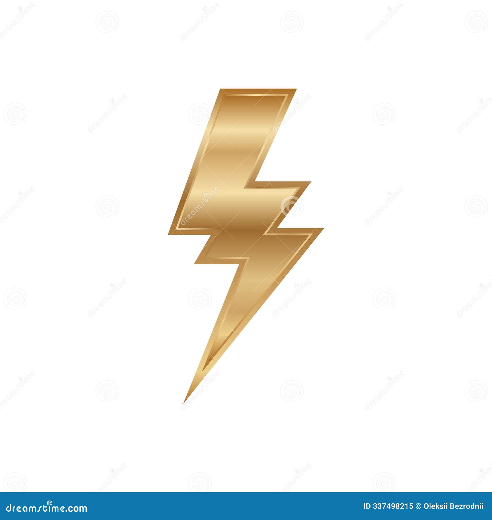 Gold Thunder Bolt High Energy Thunder and Bolt Logo Stock Illustration ...