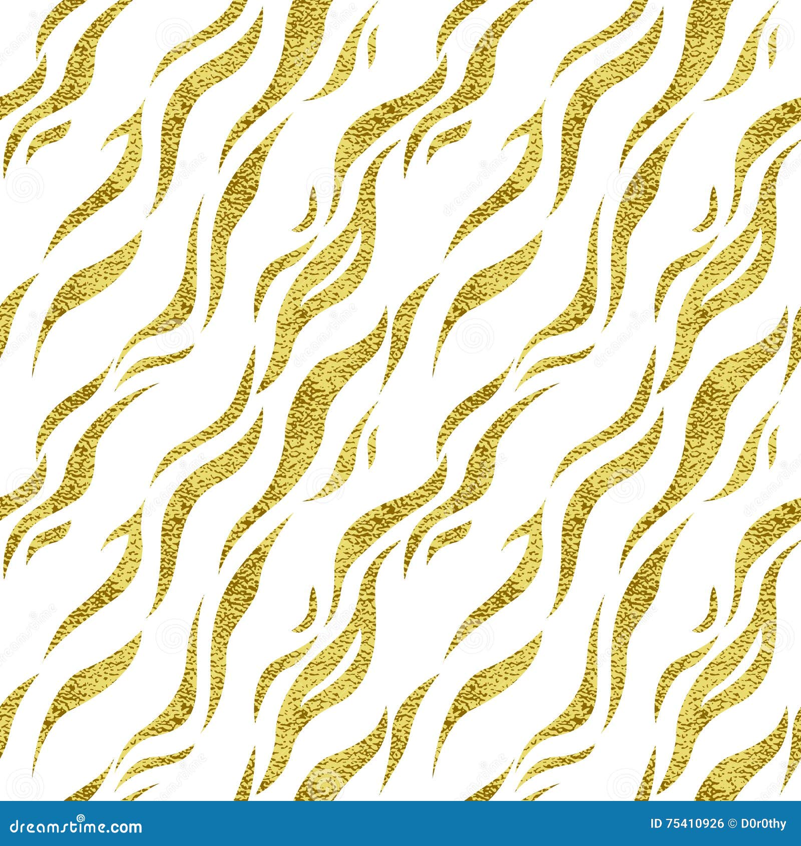 Gold tiger pattern stock vector. Illustration of modern - 75410926