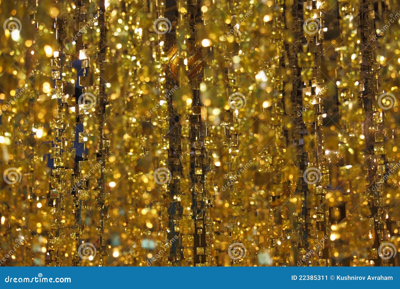 The gold tinsel stock image. Image of string, december - 22385311