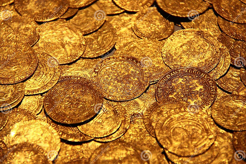 Gold treasure stock photo. Image of value, yellow, stamp - 11245406