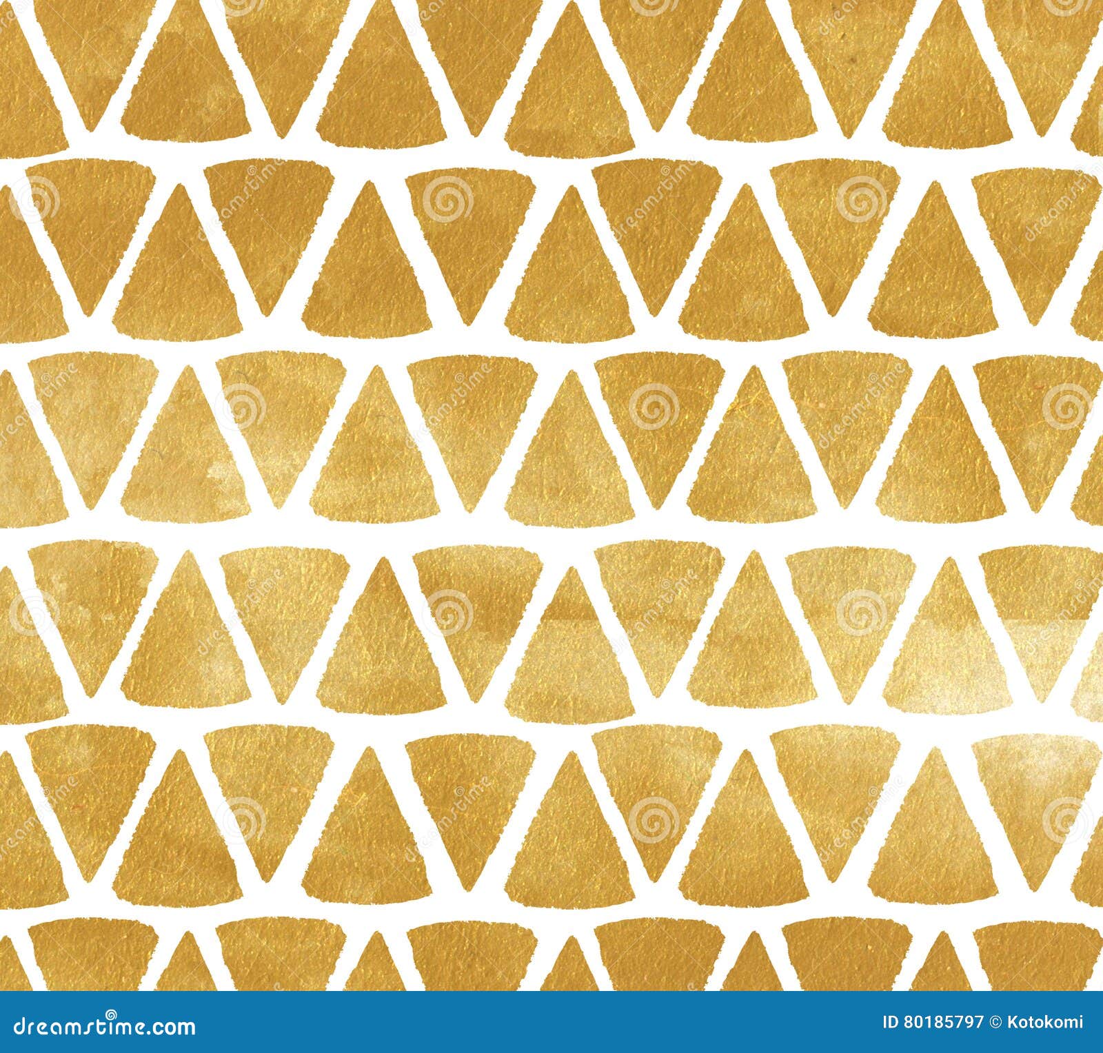 Gold Triangle Background. Metal Painted Background with Triangular ...