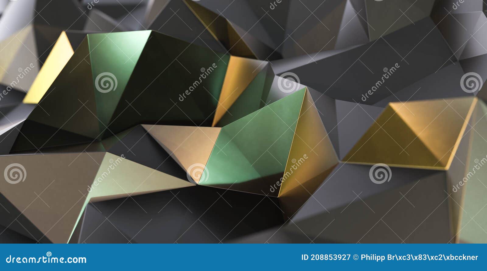 Gold Triangle Geometric Shape Pattern with Warm Lighting and ...