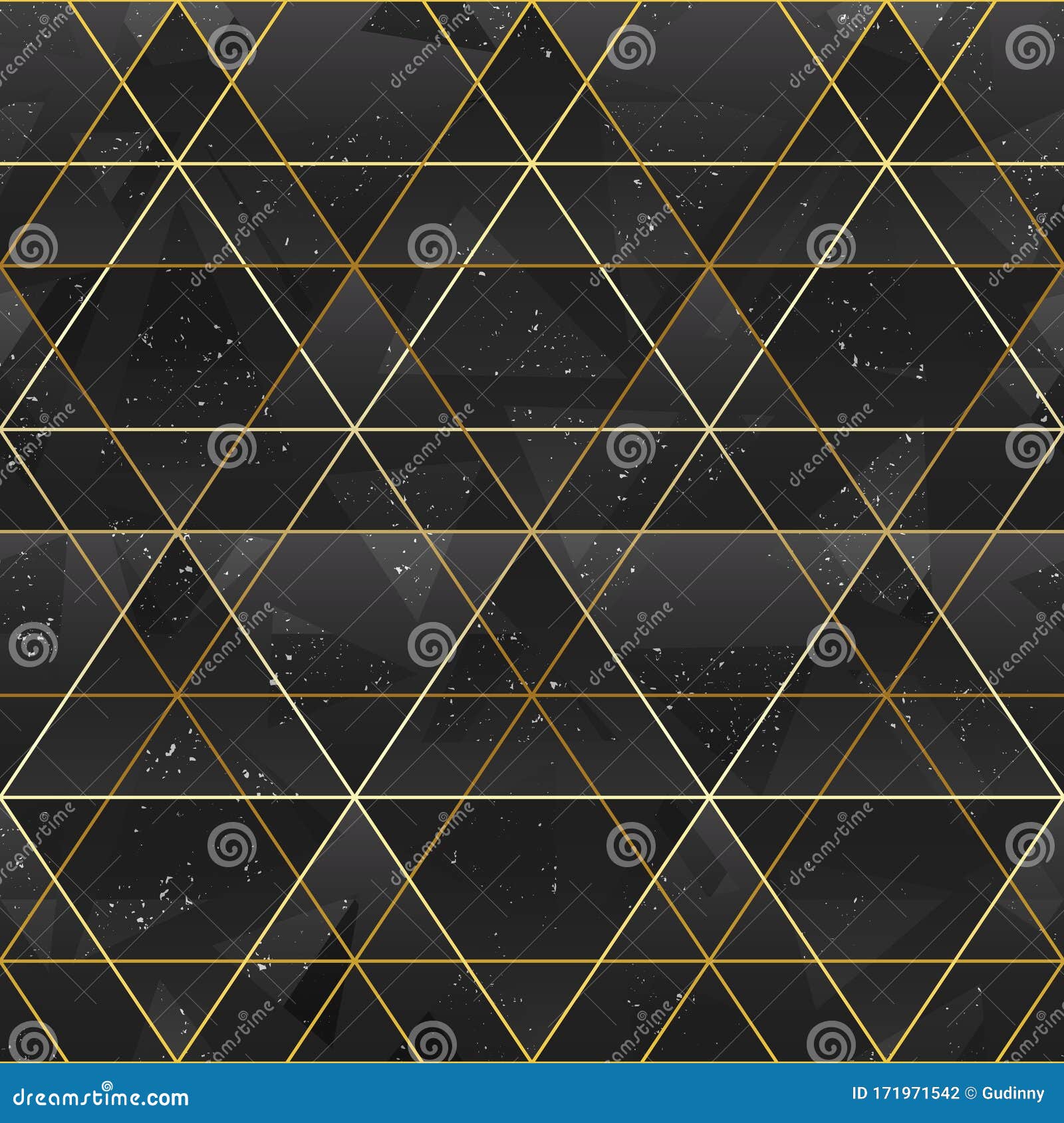 Gold Triangle Grid Seamless Pattern Stock Vector - Illustration of ...