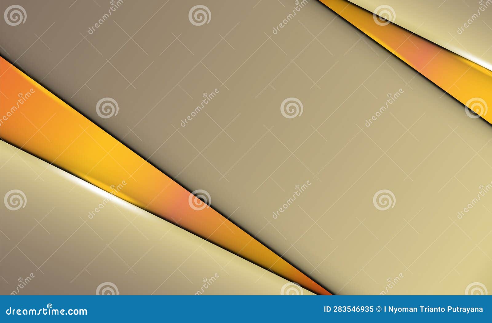 Gold Triangle Overlapping Layer with Shadow. Stock Vector ...