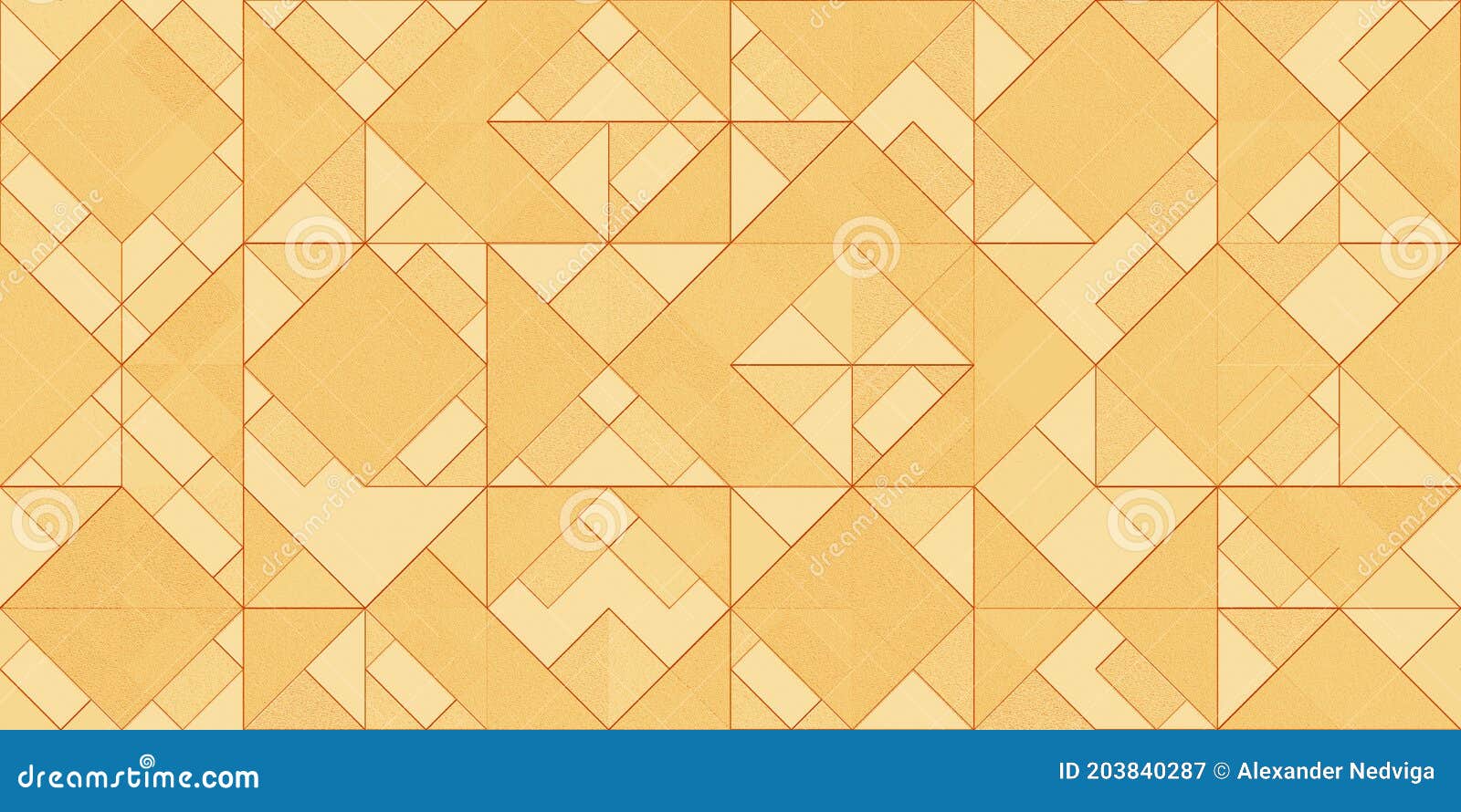 Gold Triangles Metal Texture. Seamless Golden Geometry Stock ...