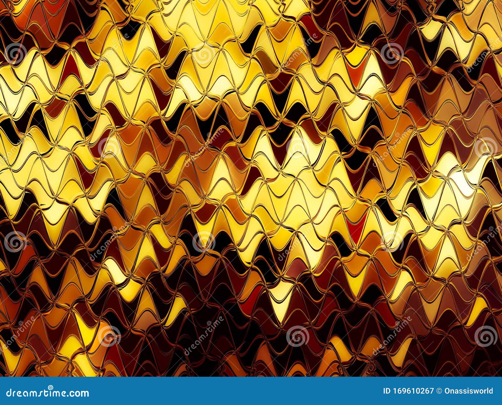 Gold Triangles Shaped Abstract Art Background Stock Illustration ...