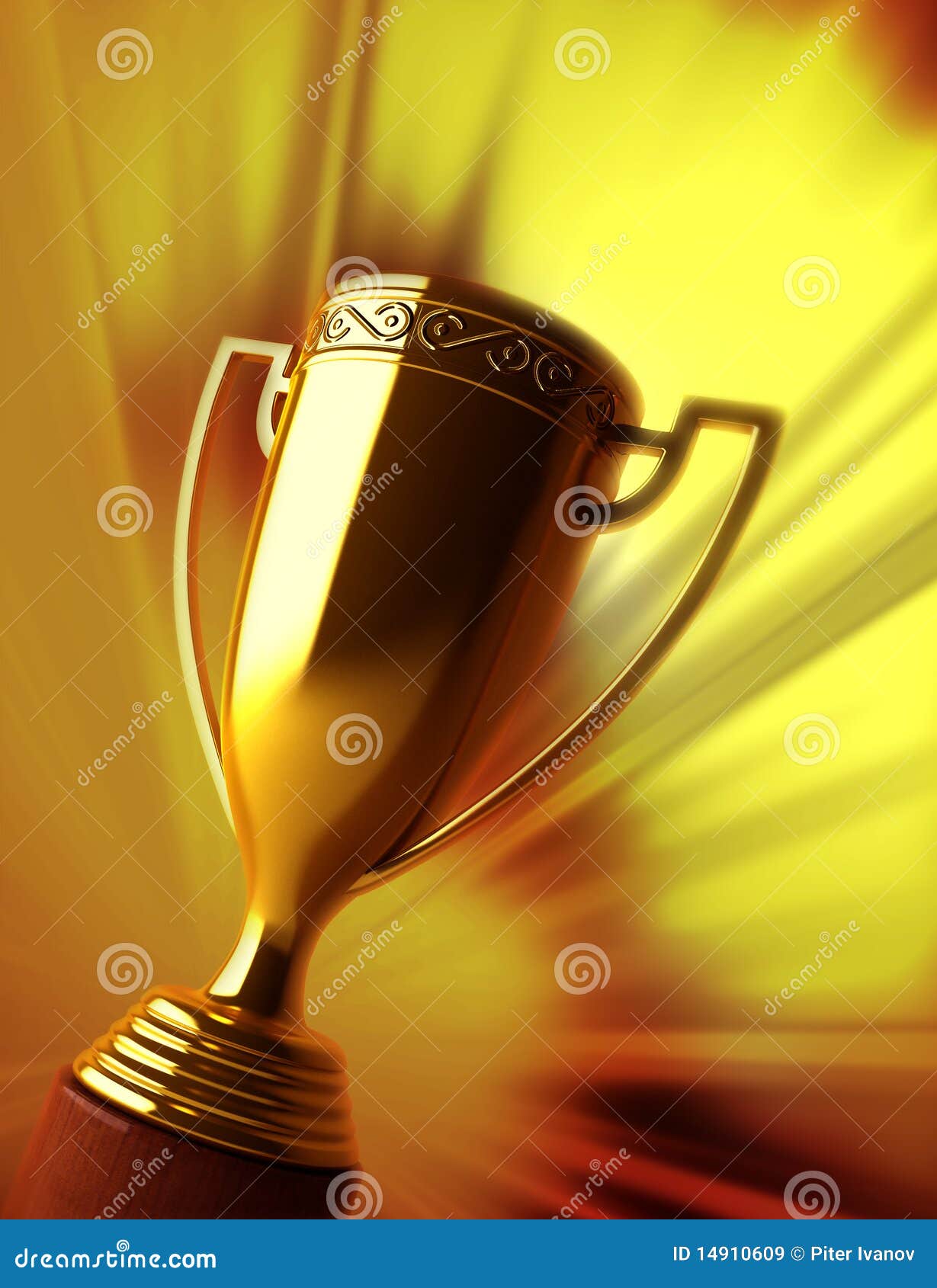 Gold trophy stock image. Image of gloss, trophy, reward - 14910609