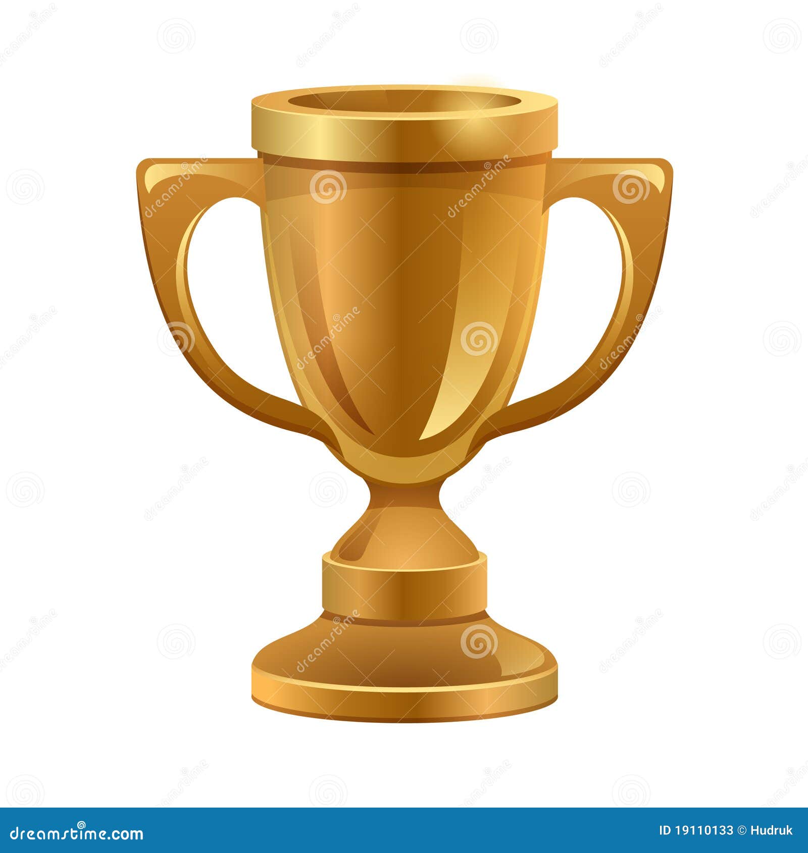 Gold trophy stock vector. Illustration of achievement - 19110133