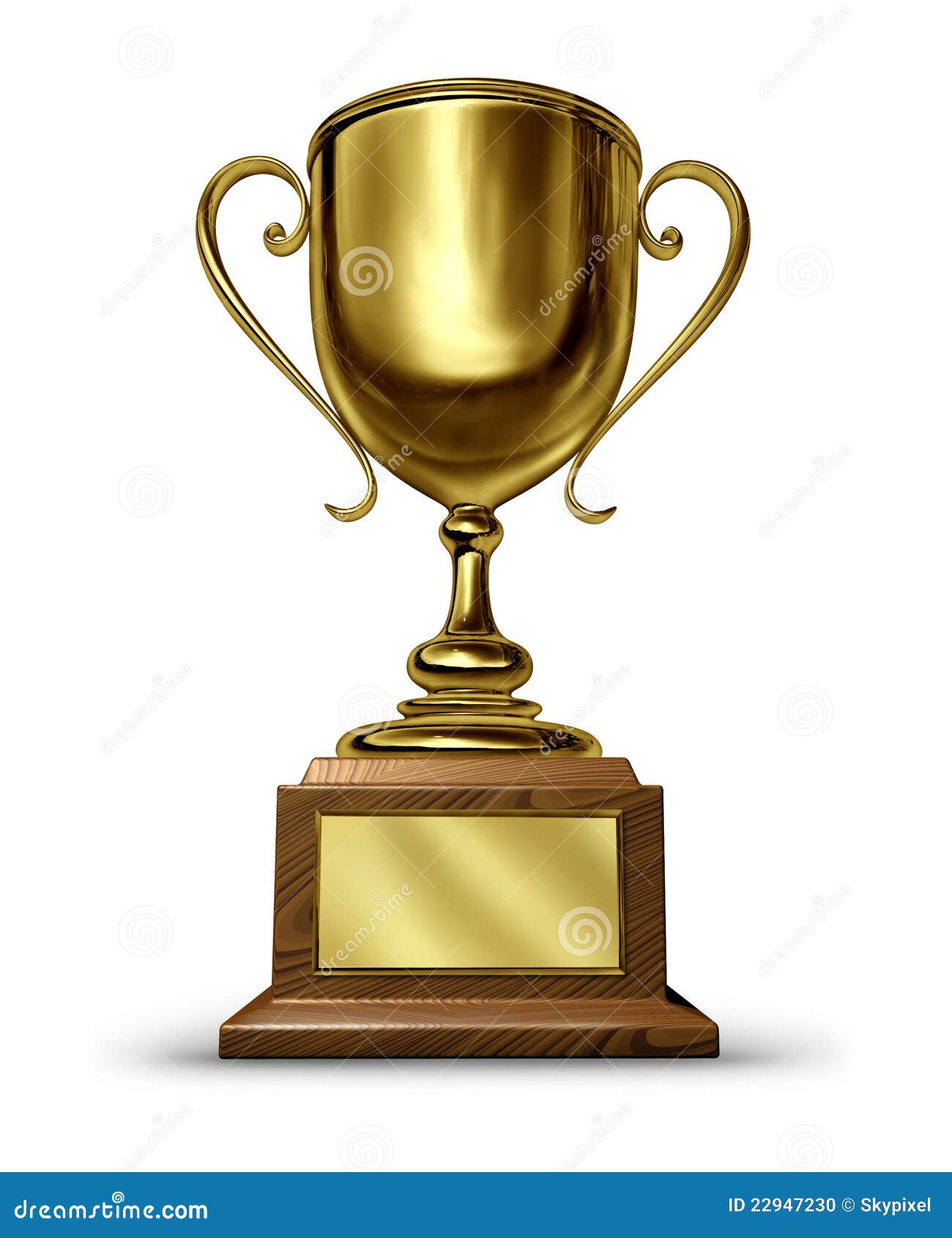 Gold Trophy stock illustration. Illustration of business - 22947230