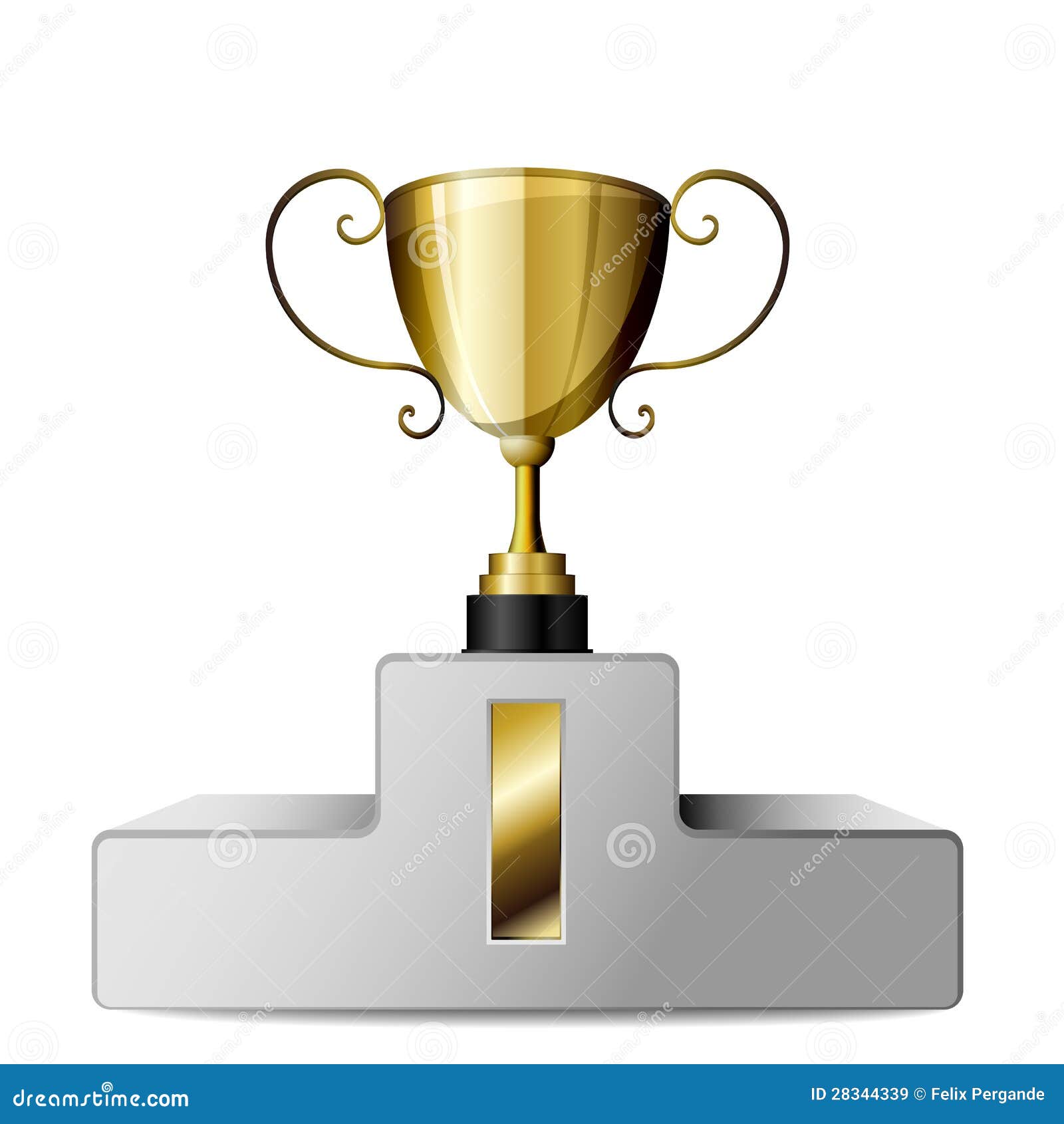 Gold trophy stock vector. Illustration of gold, shiny - 28344339
