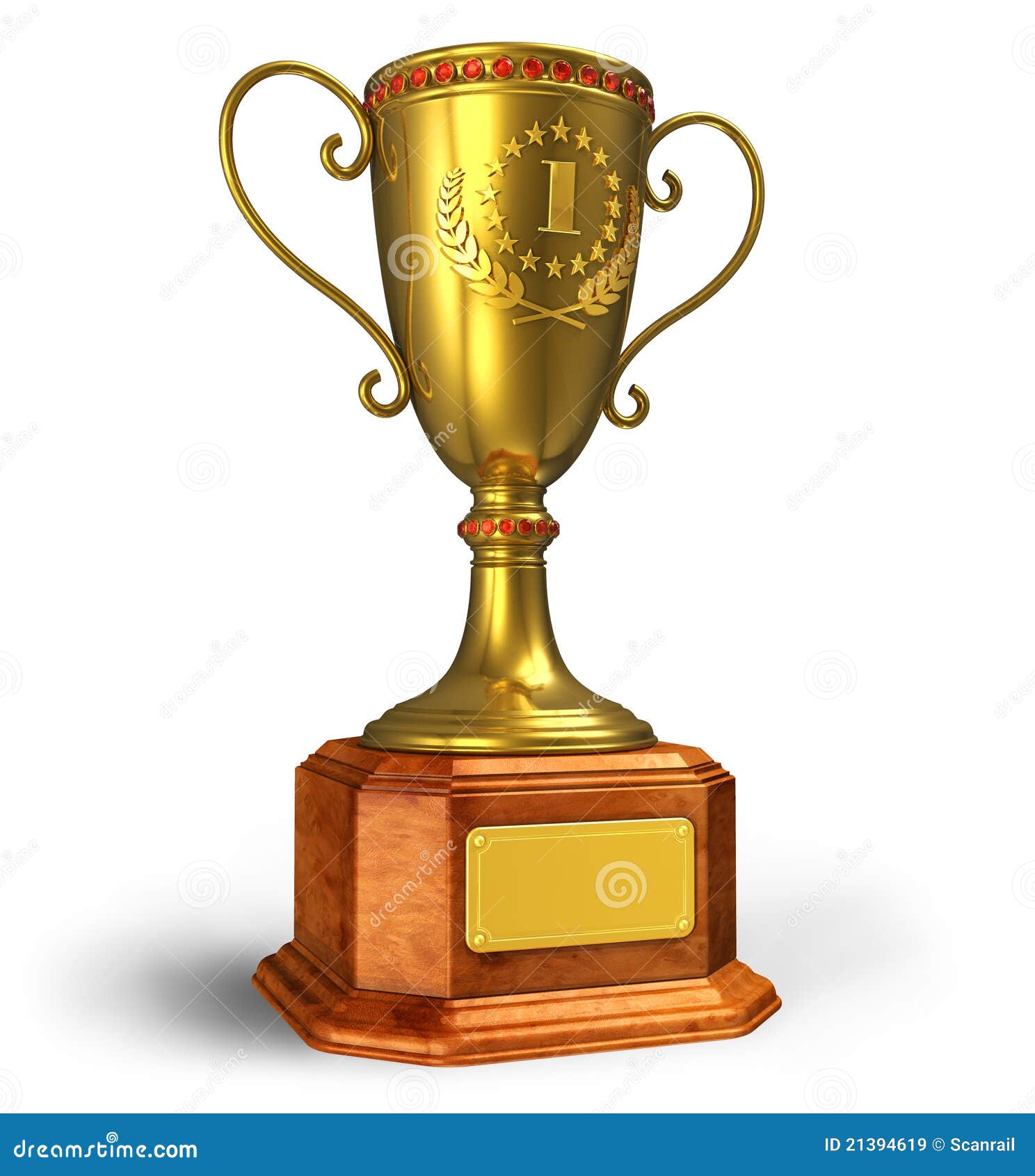 Gold Trophy Illustration Isolated On White Background | CartoonDealer ...
