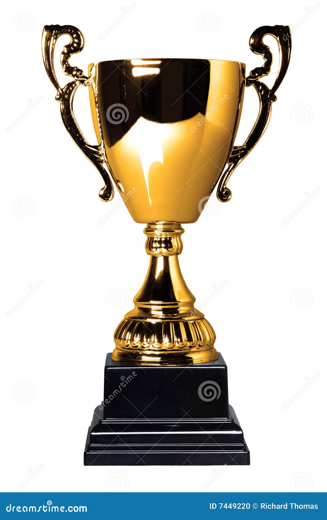 Gold trophy cup isolated stock photo. Image of clipping - 7449220
