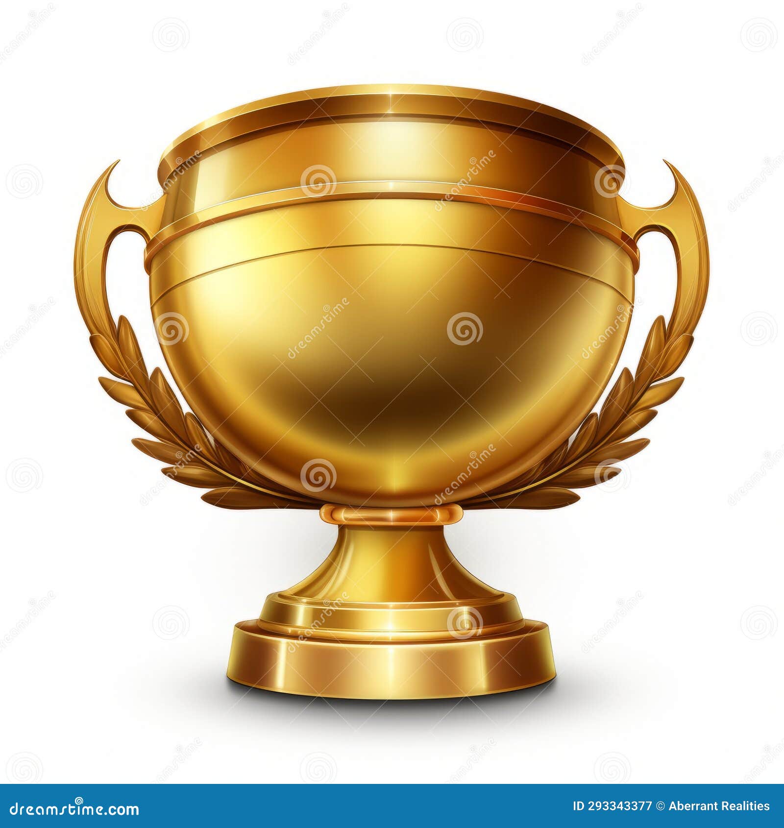 Gold Trophy Cup Isolated on White Background Stock Illustration ...