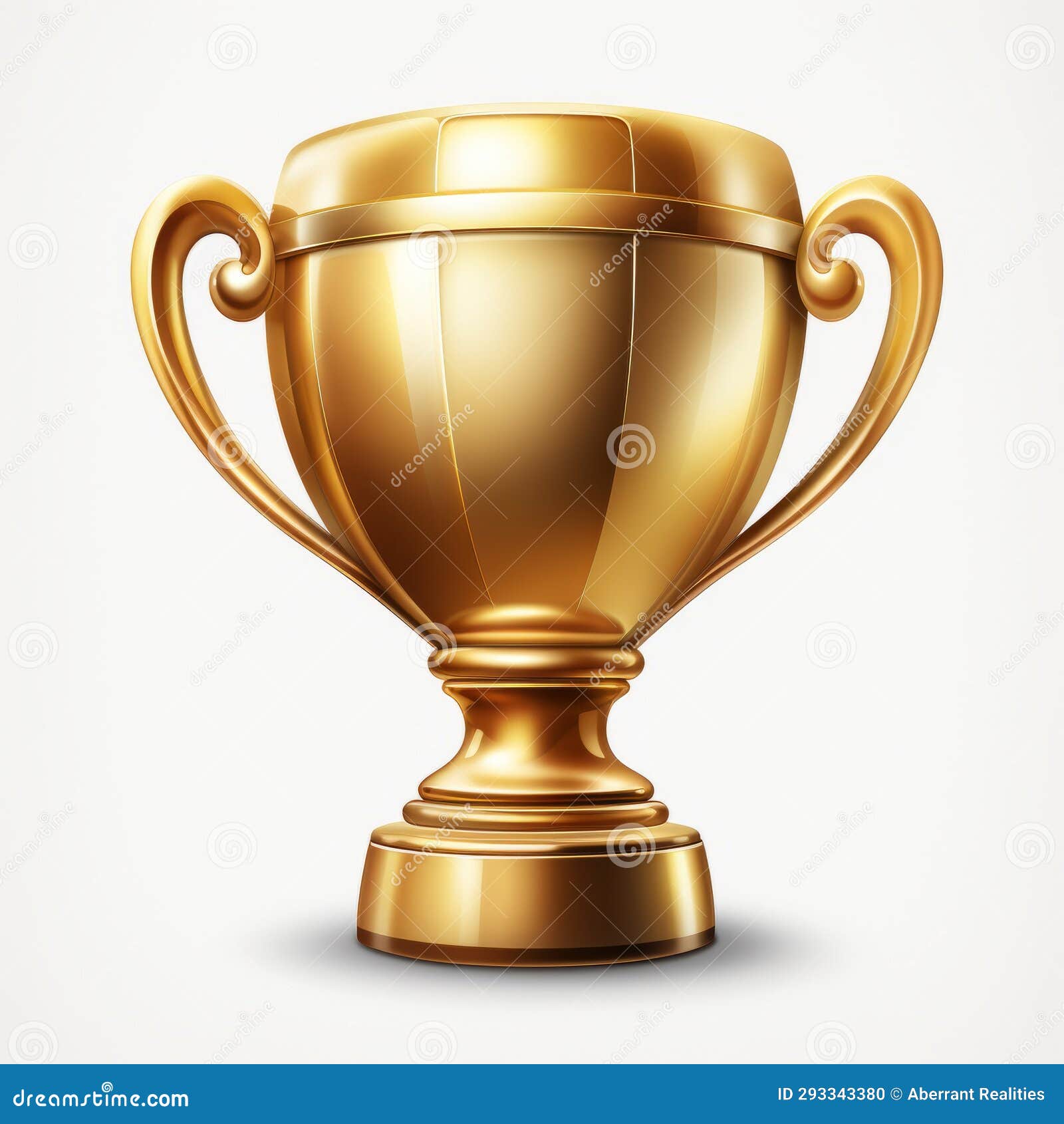 Gold Trophy Cup Isolated on White Background Stock Illustration ...