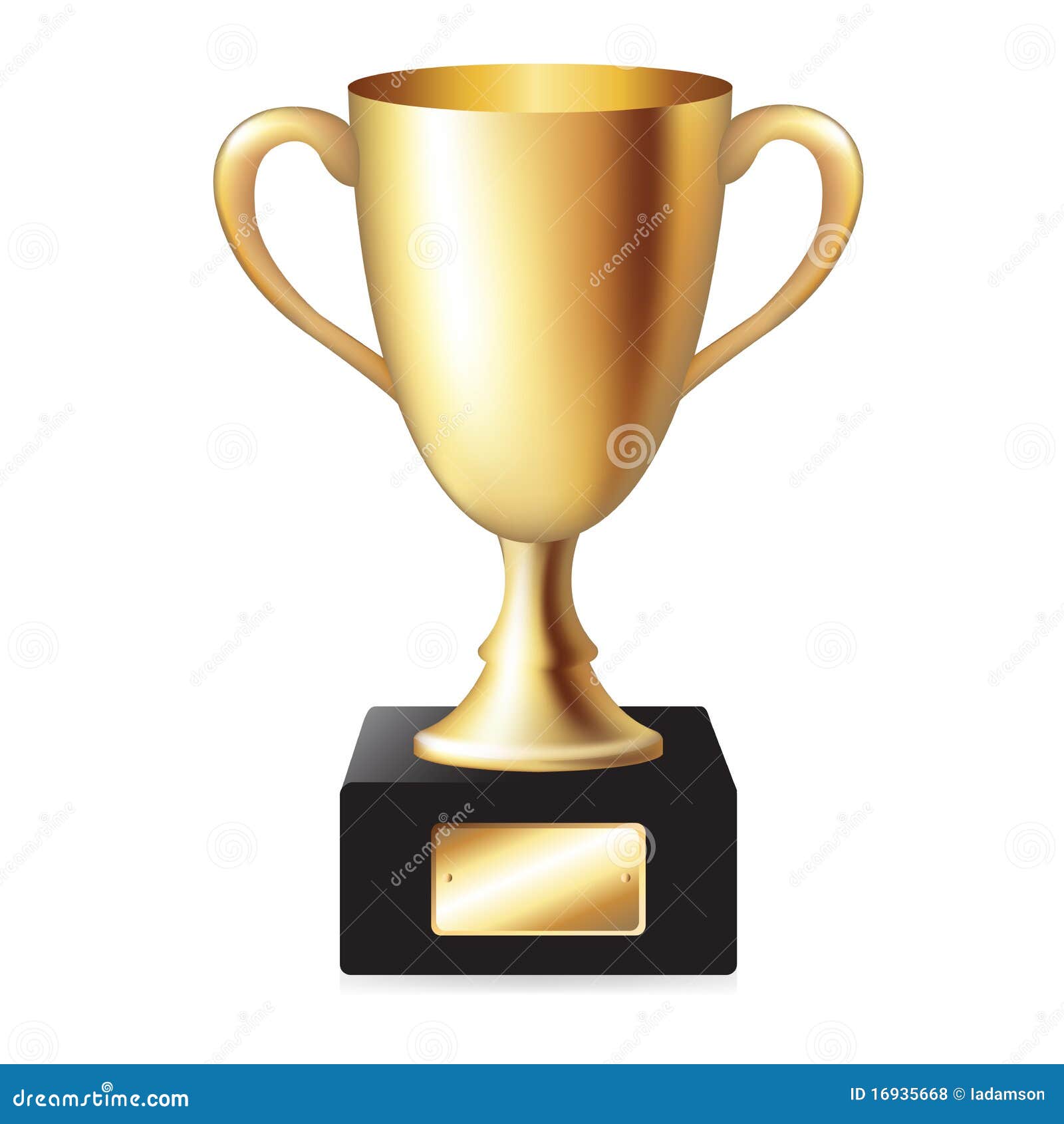 Gold Trophy Cup. Vector stock vector. Illustration of prize - 16935668