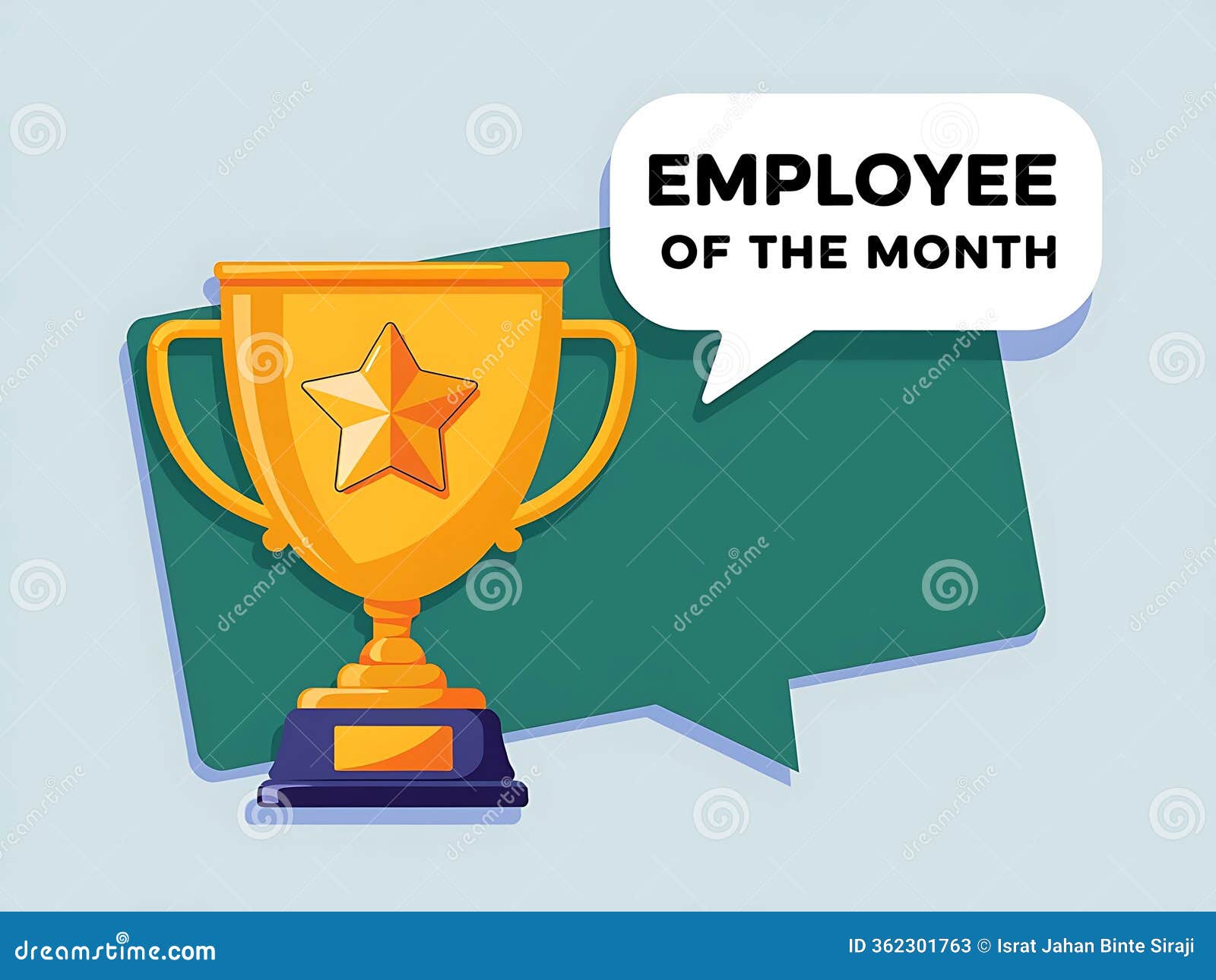Gold Trophy Employee Award Symbol for Workplace Recognition Stock ...