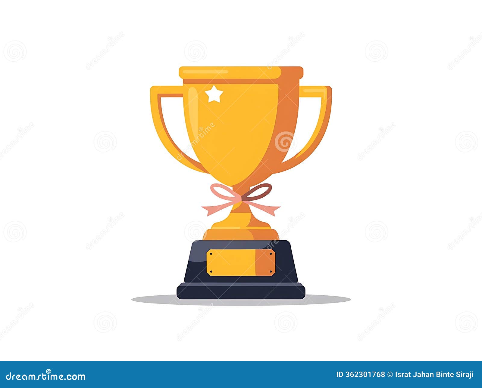Gold Trophy Employee Award Symbol for Workplace Recognition Stock ...