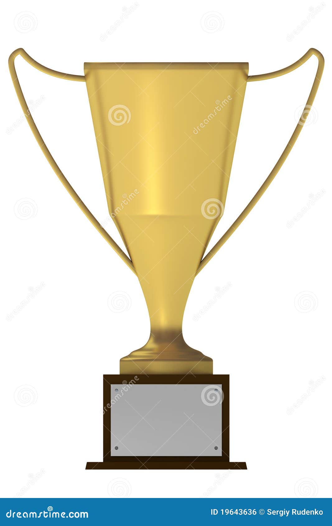 Gold Trophy Isolated on White Stock Illustration - Illustration of game ...