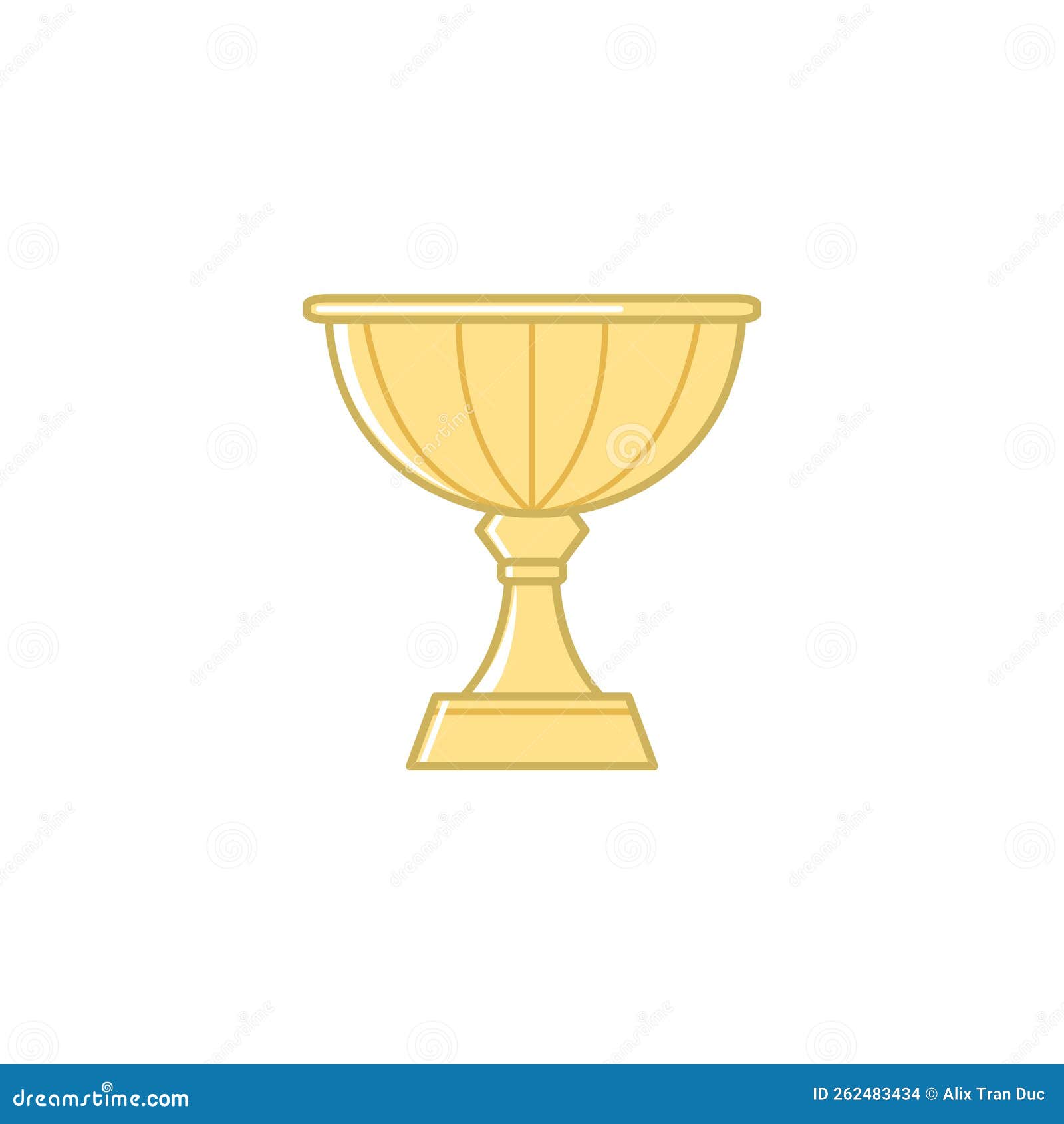 Gold Trophy Vector Illustration Clipart Stock Vector - Illustration of ...