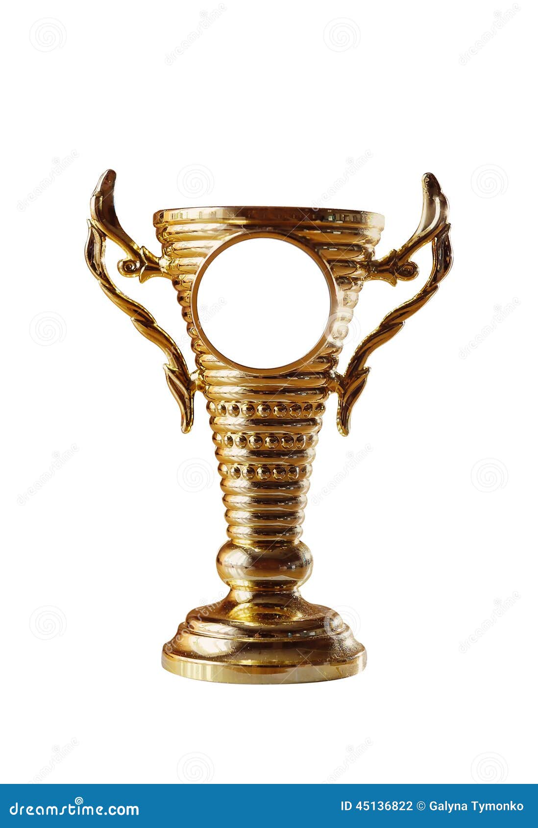 Gold Trophy on a White Background Stock Photo - Image of achievement ...