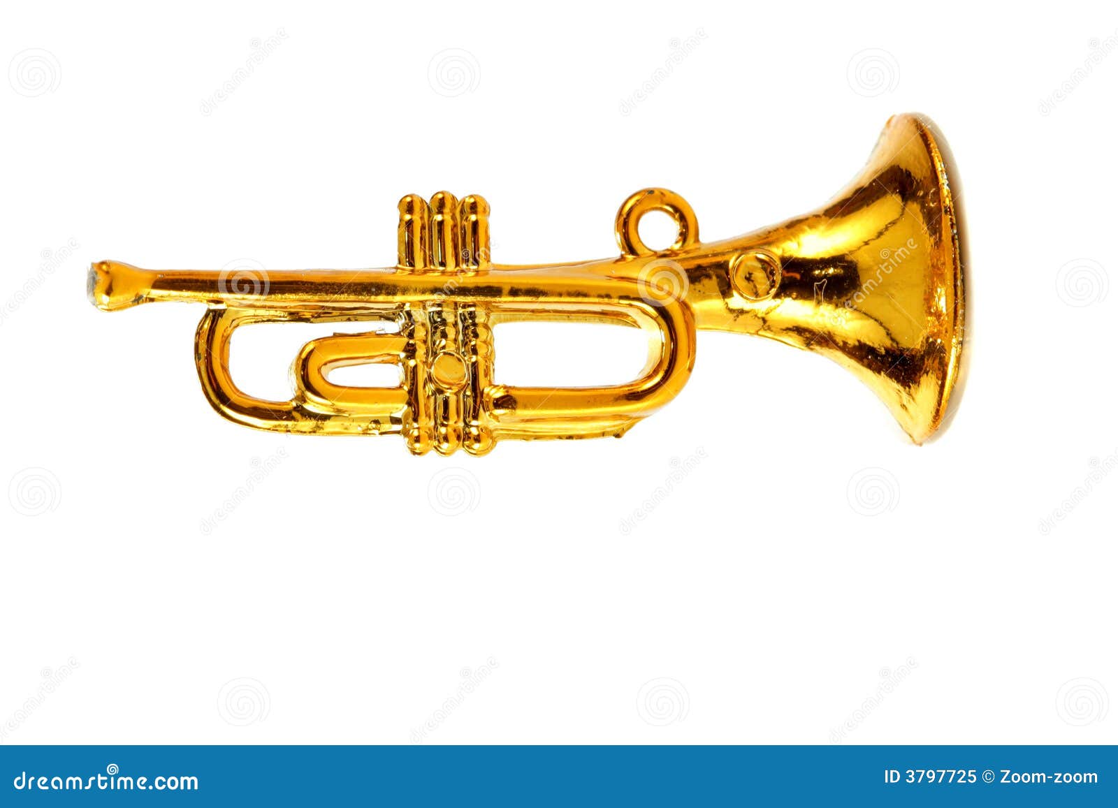 Gold trumpet stock image. Image of symphony, instrument - 3797725