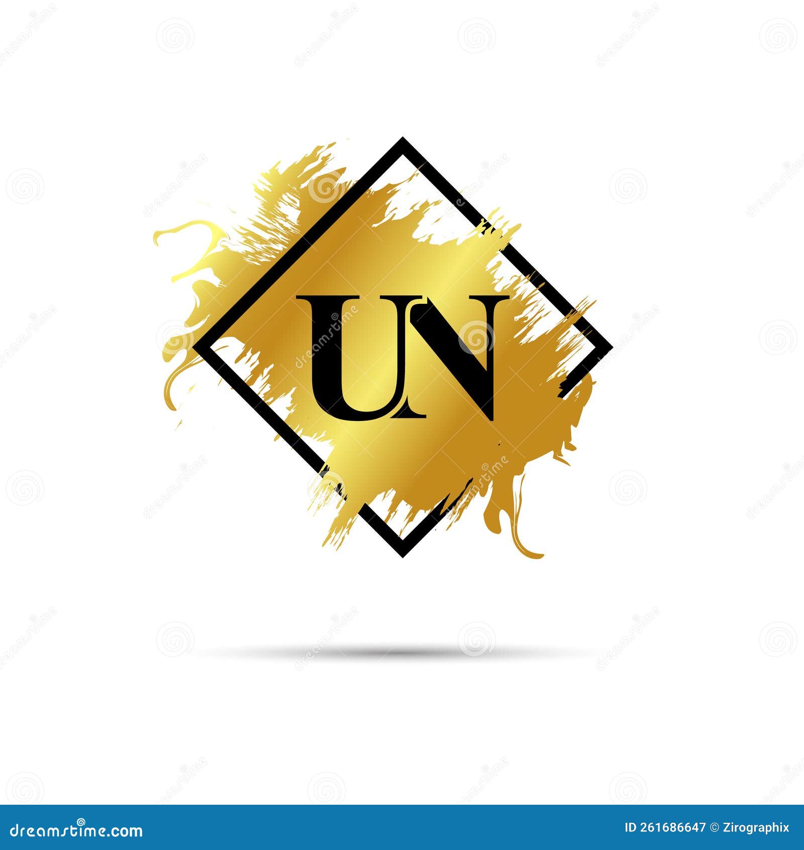 Gold UN Logo Symbol Vector Art Design Stock Illustration - Illustration ...