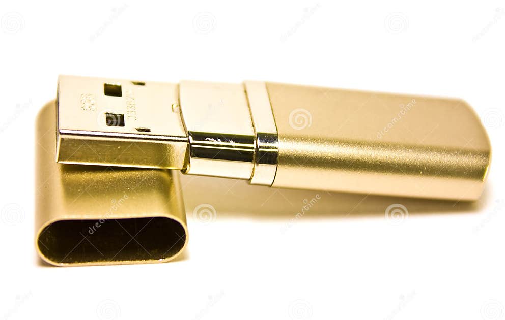 Gold USB disk drive stock image. Image of storage, connect - 18035169