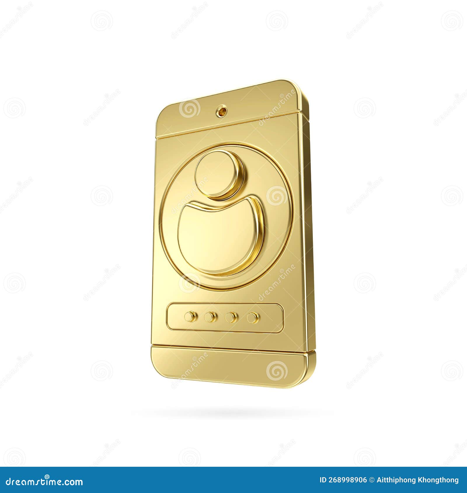 Gold User Authorization Icon. Account Login and Password Form on ...