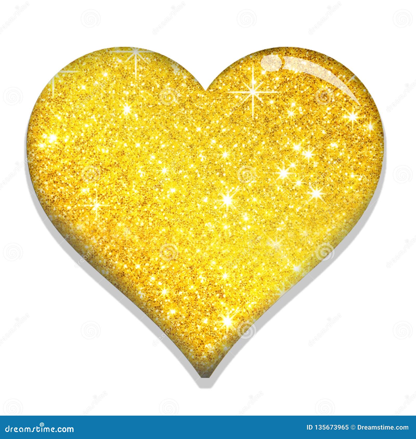 Gold Valentine LOVE SHAPE stock illustration. Illustration of ...