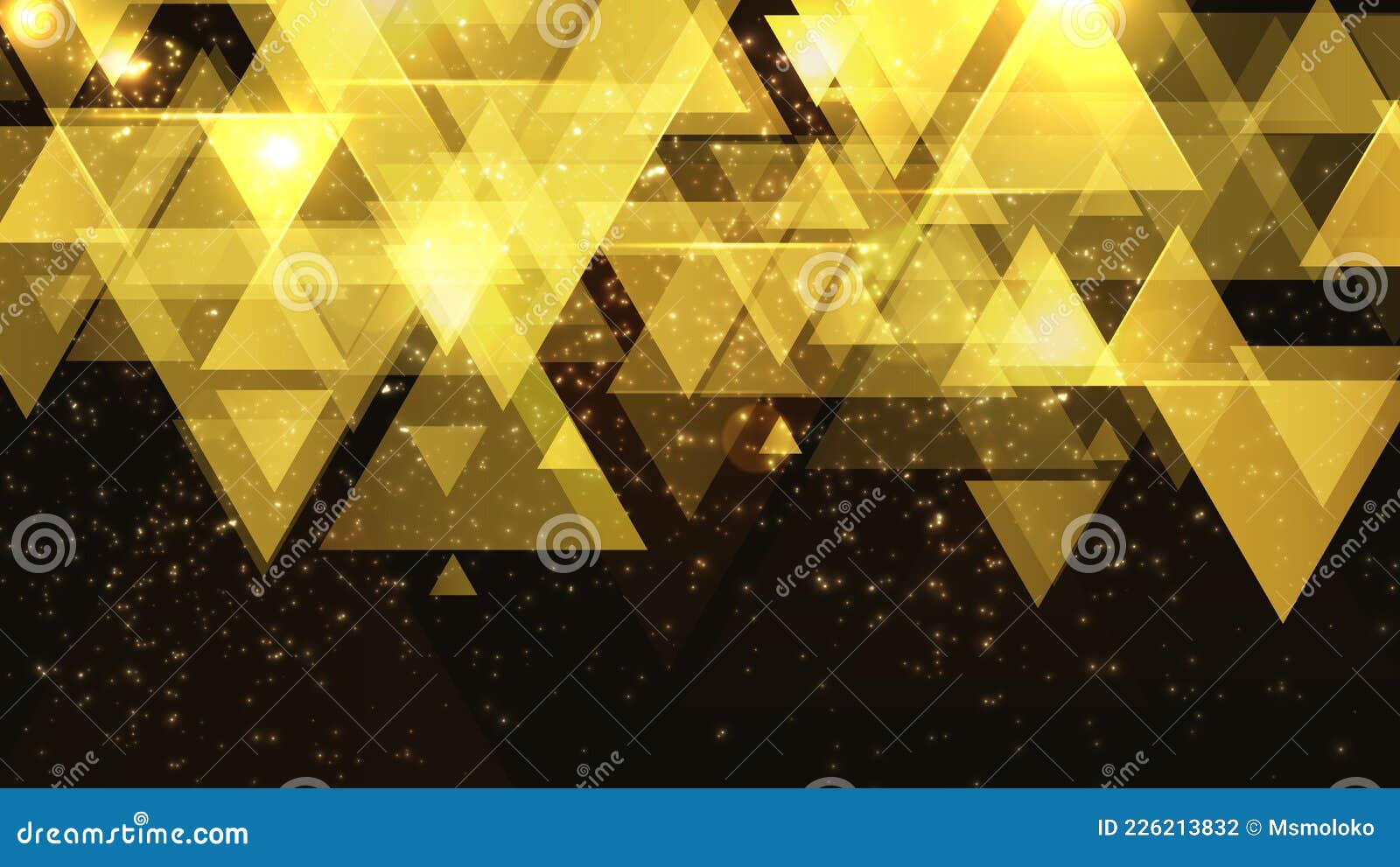 Gold Vector Background with Abstract Triangles. Stock Vector ...