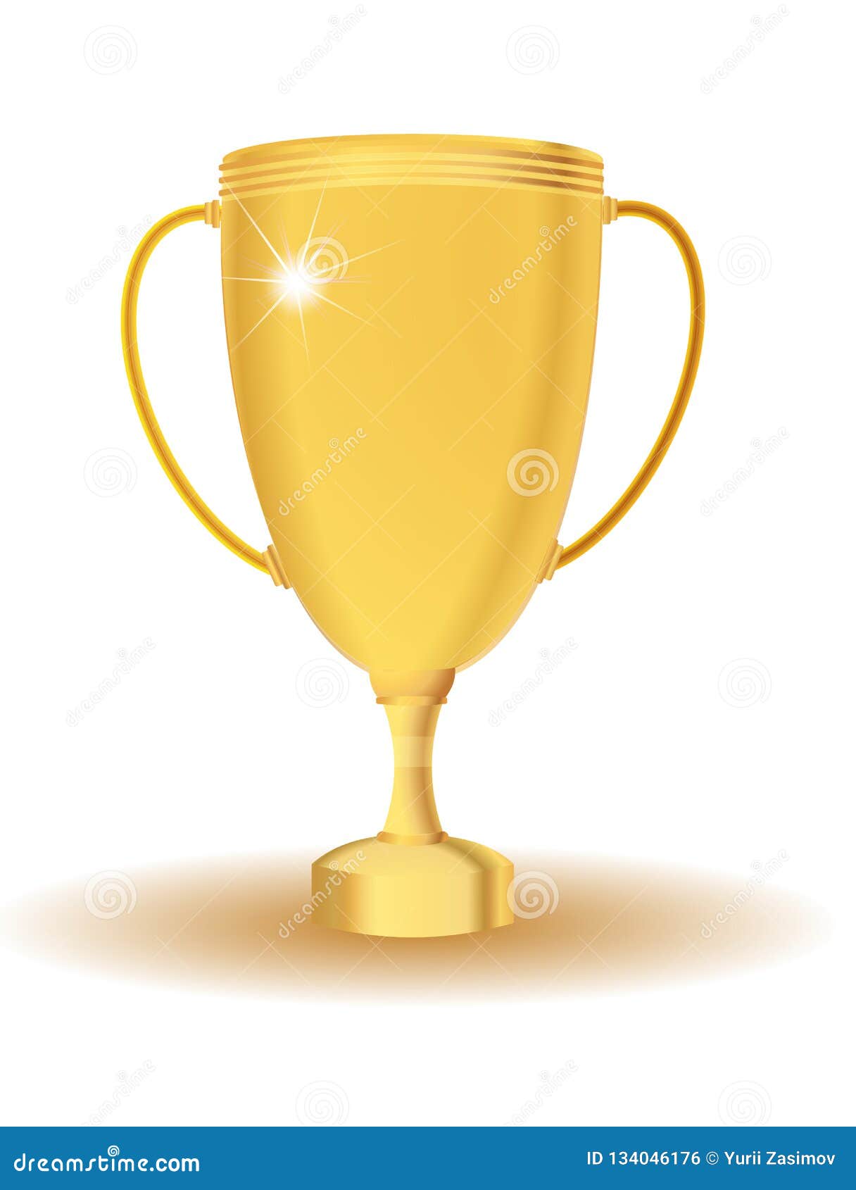 Gold Vector Cup Isolated on White Background. Stock Vector ...