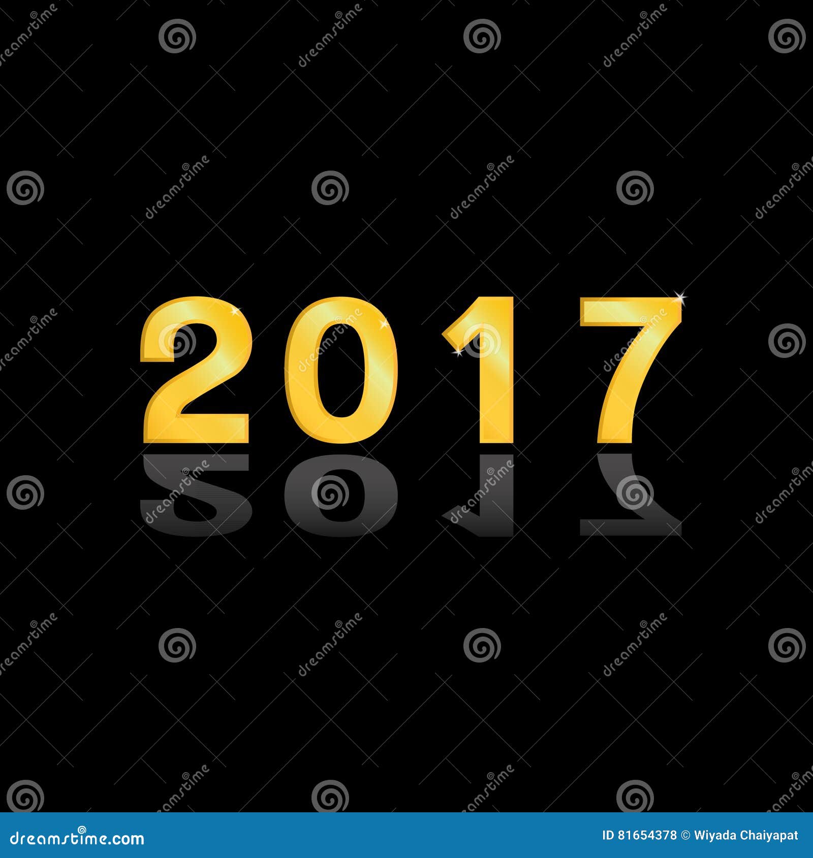 The 2017 gold vector stock vector. Illustration of frame - 81654378