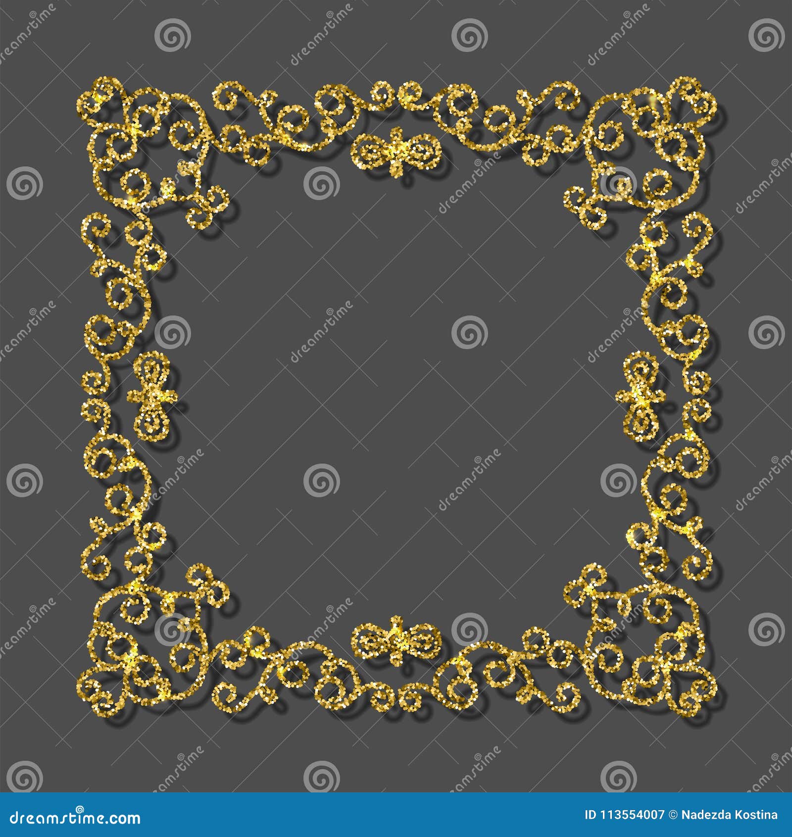 Gold Vector Frame stock vector. Illustration of royal - 113554007