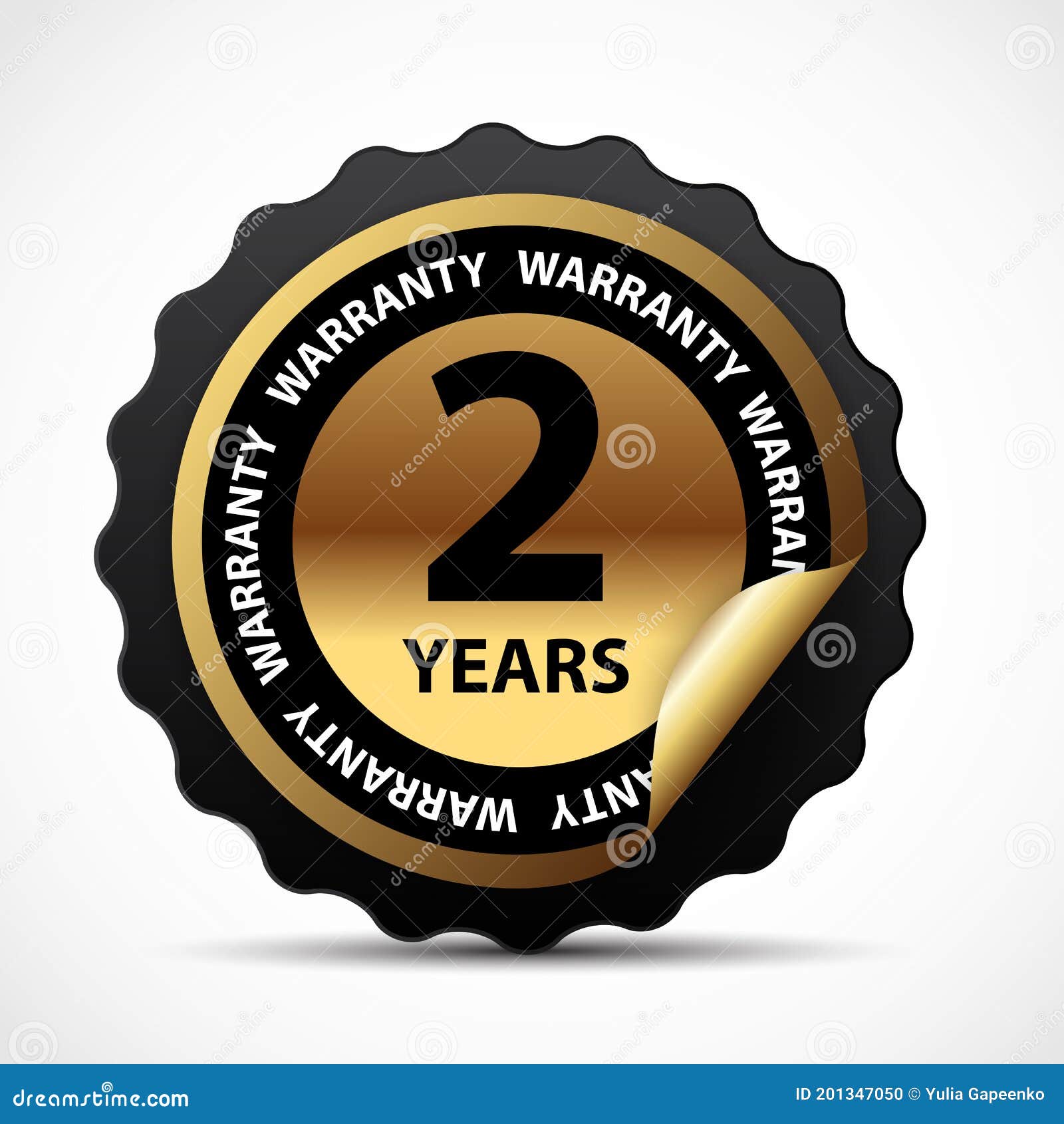 Vector Set Of 100% Guarantee Golden Labels Stock Image | CartoonDealer ...