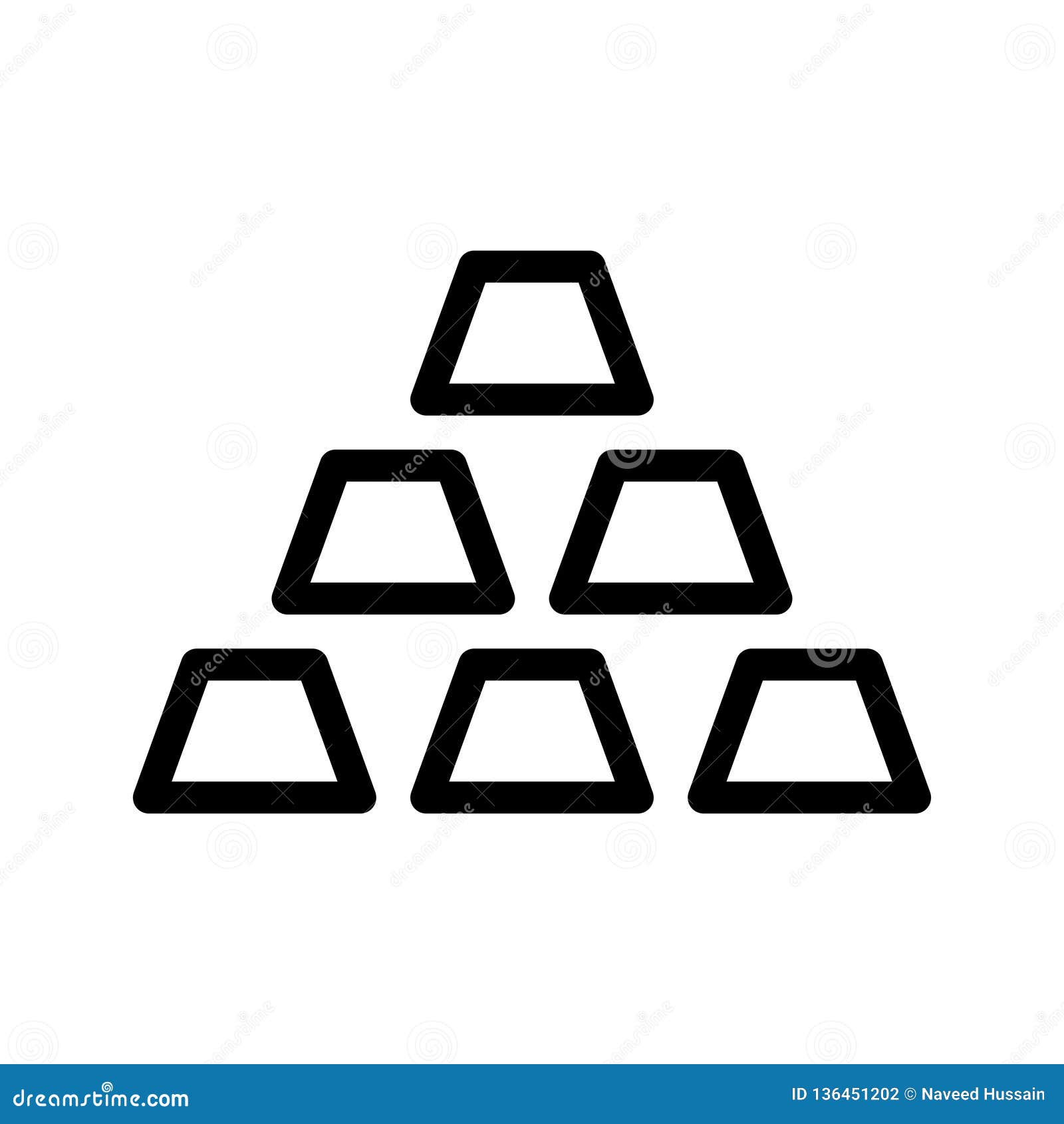 Gold vector line icon stock vector. Illustration of icon - 136451202