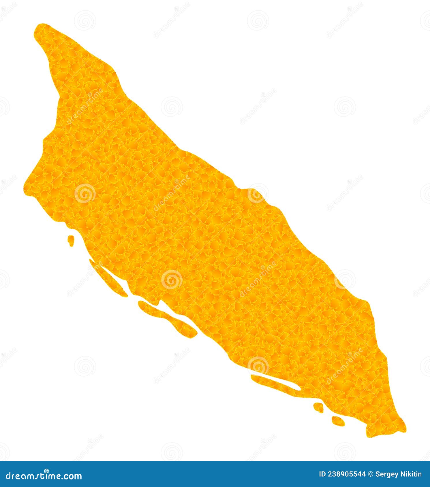 Vector Map Of Aruba. High Detailed Country Map With Division, Cities ...