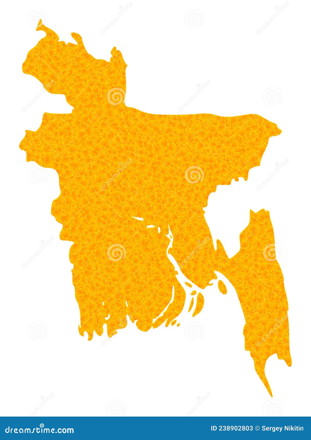 Gold Vector Map of Bangladesh Stock Vector - Illustration of bengali ...