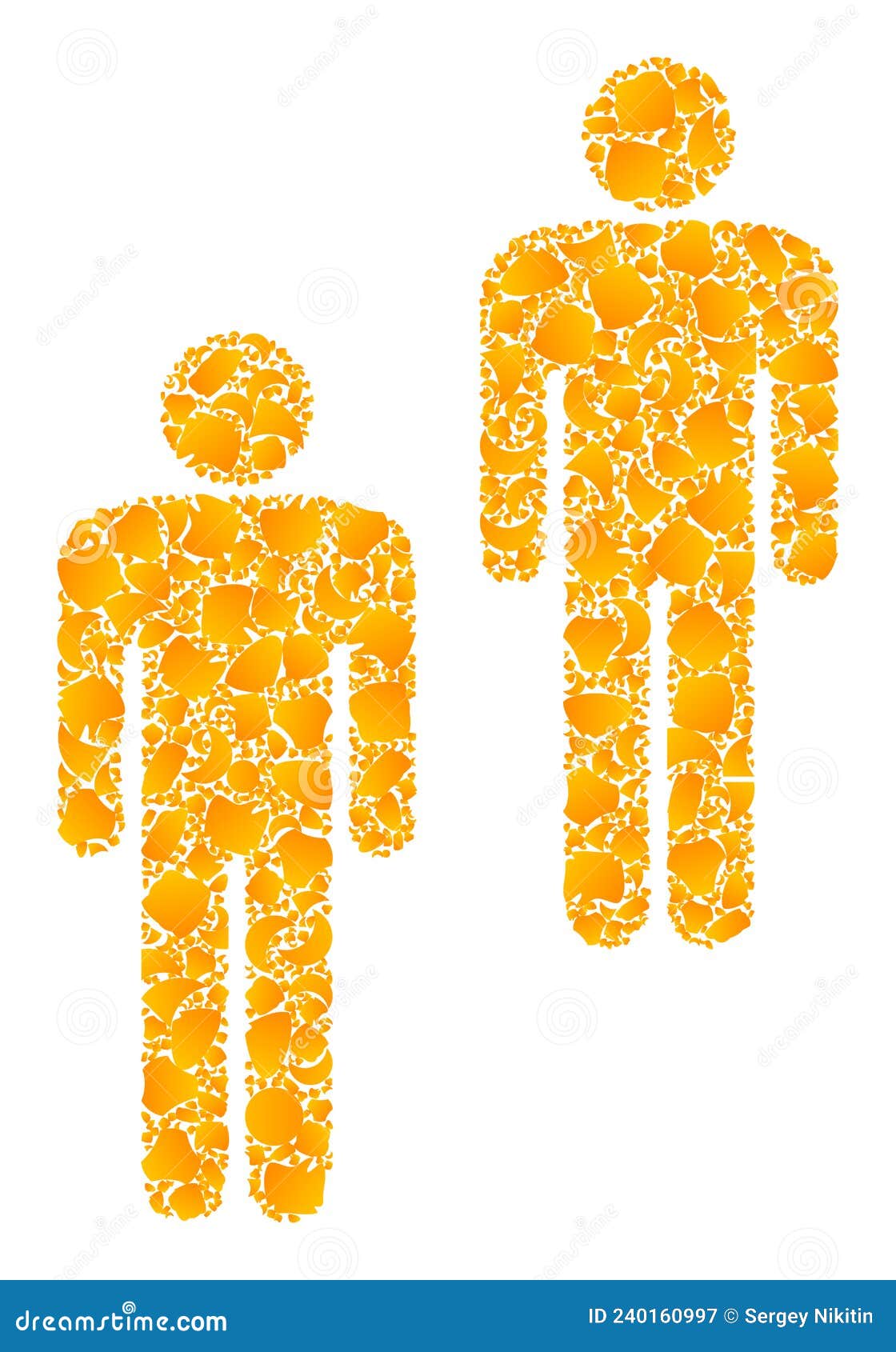 Gold Vector People Mosaic Icon Stock Vector - Illustration of public ...