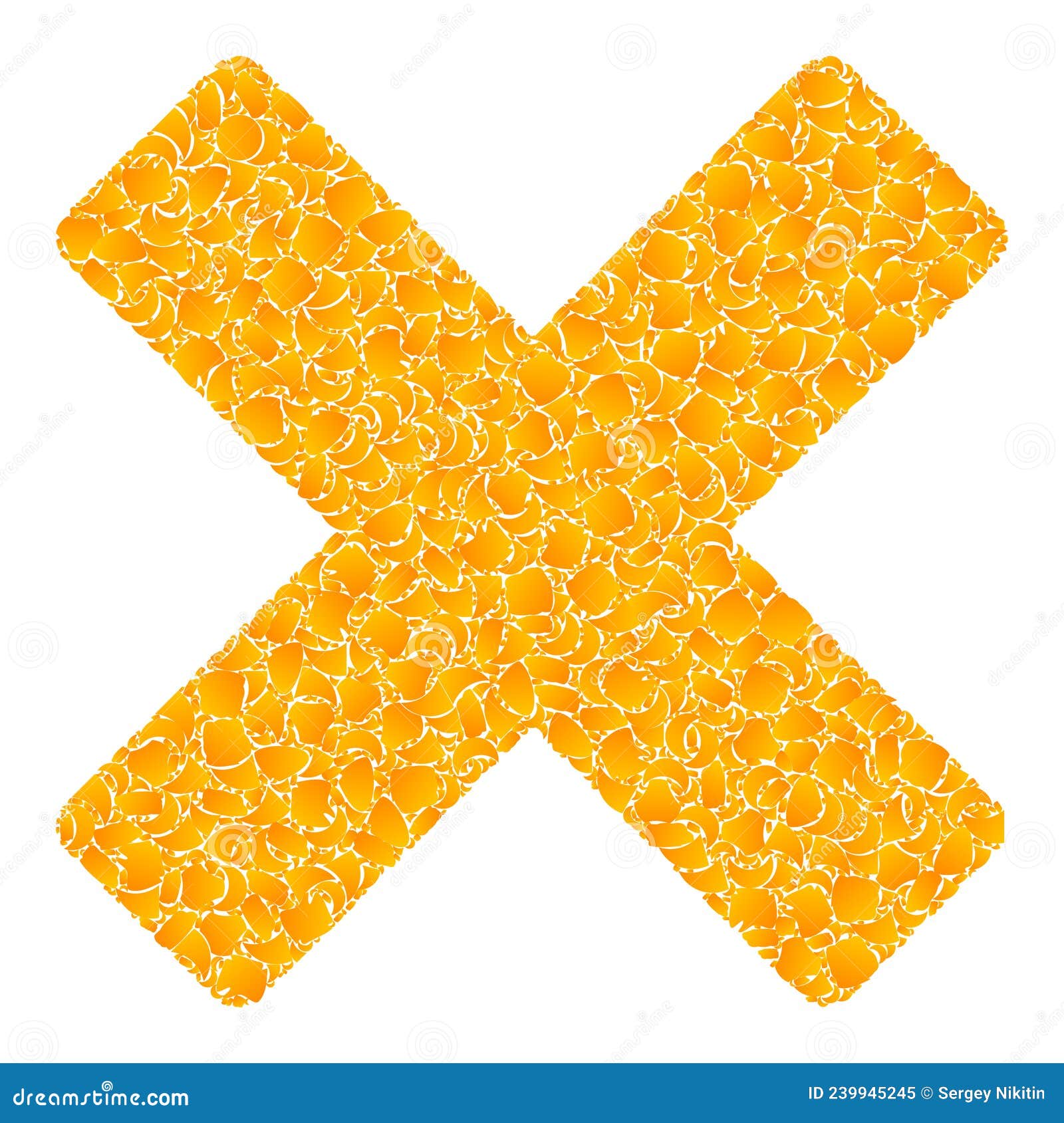 Reject Cross Triangle Mocaic Icon Vector Illustration | CartoonDealer ...